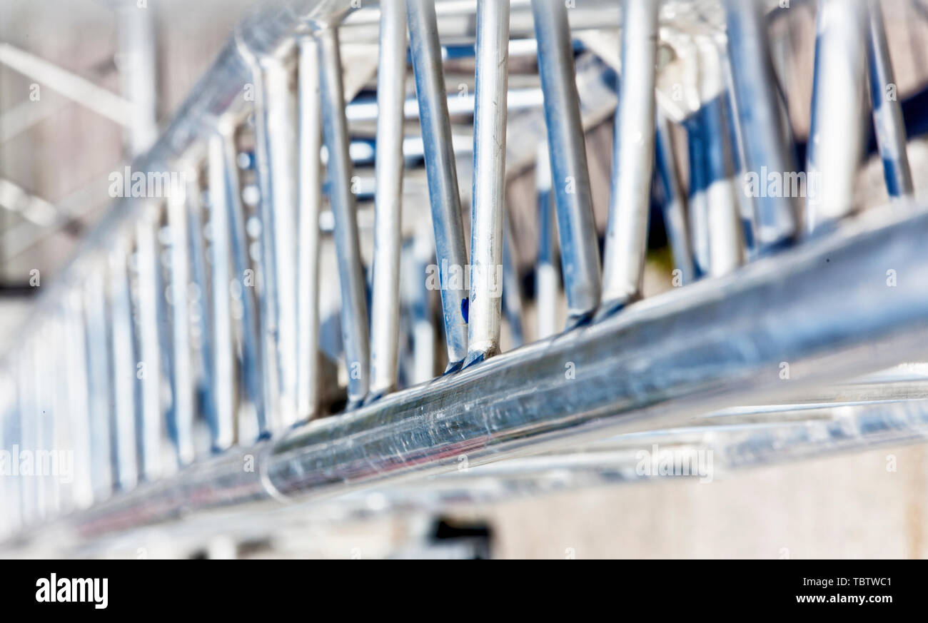 The close up of steel contraction structure abstract technology ...