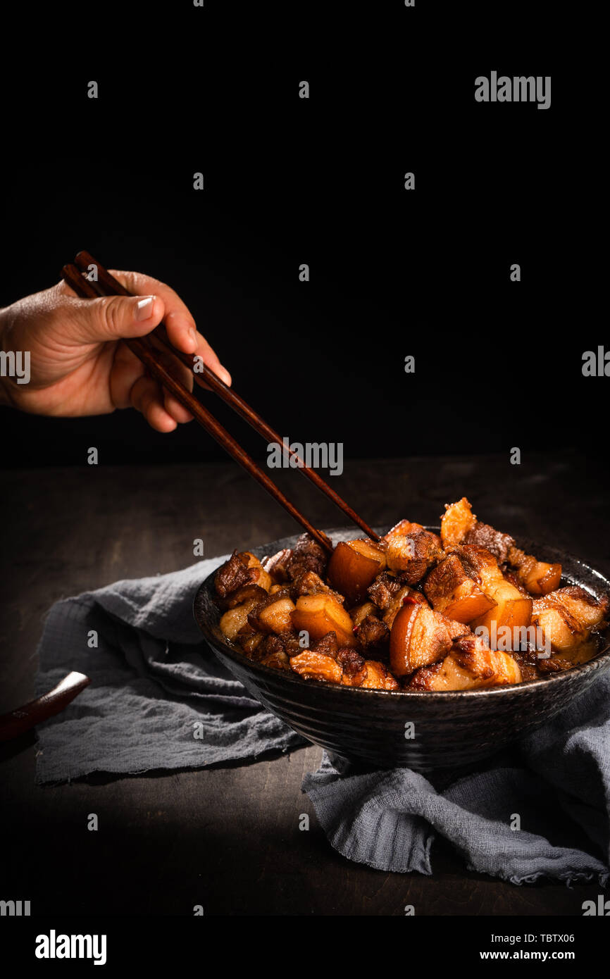Traditional home-cooked braised meat Stock Photo - Alamy