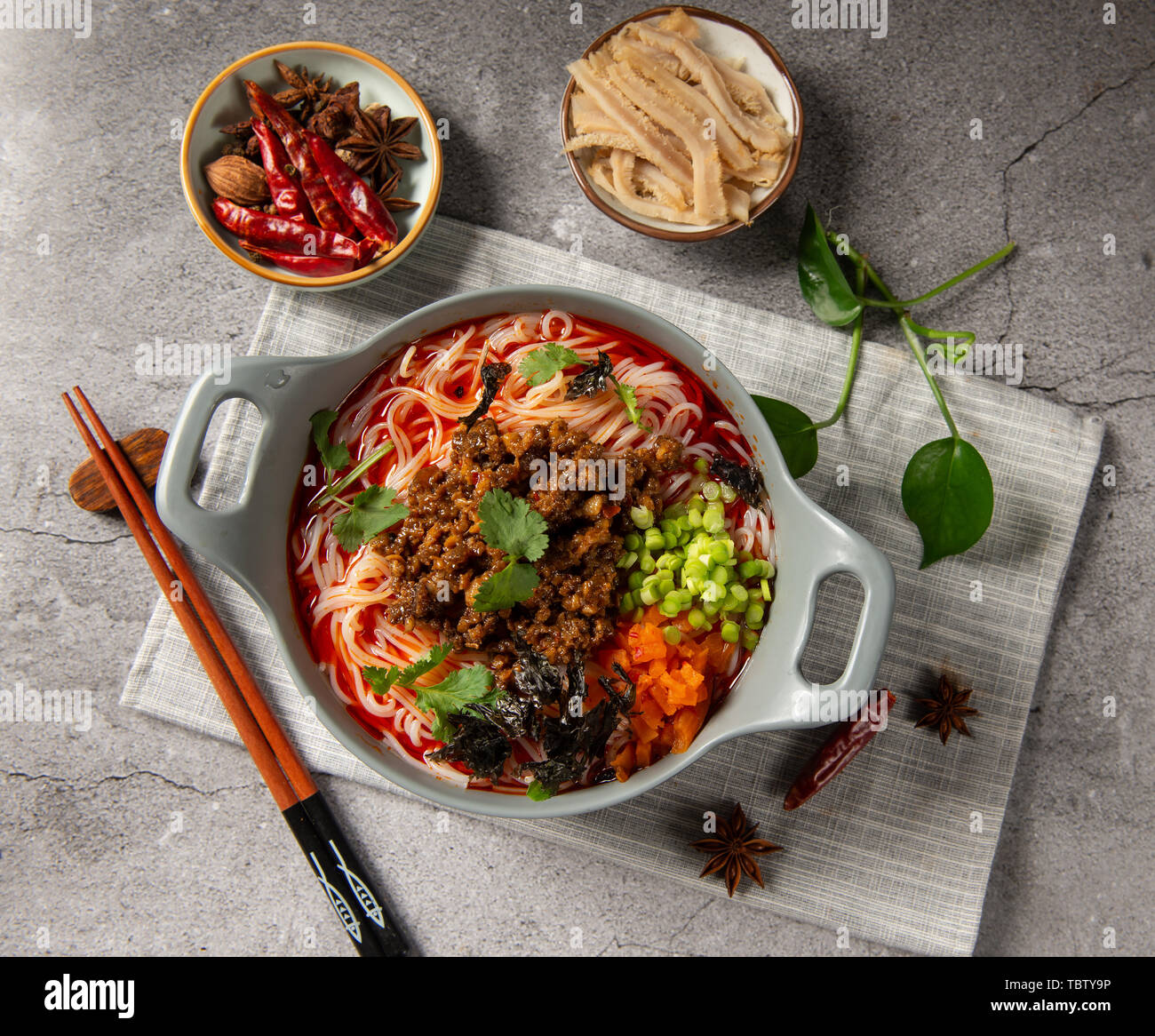 Soy meat rice thread Stock Photo - Alamy
