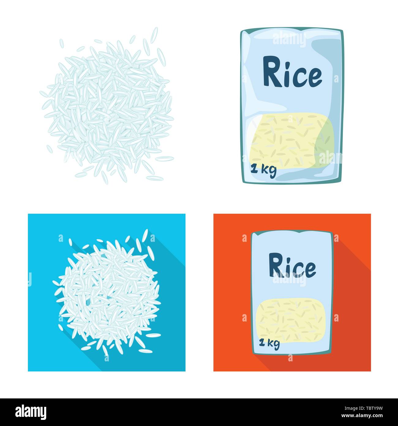 Packet rice Stock Vector Images - Alamy