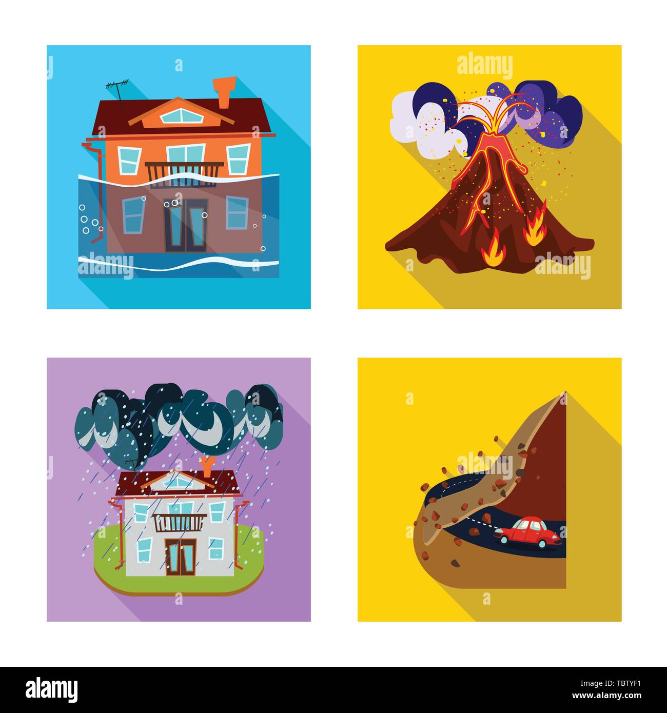 Vector design of collapse and environment logo. Set of collapse and ...