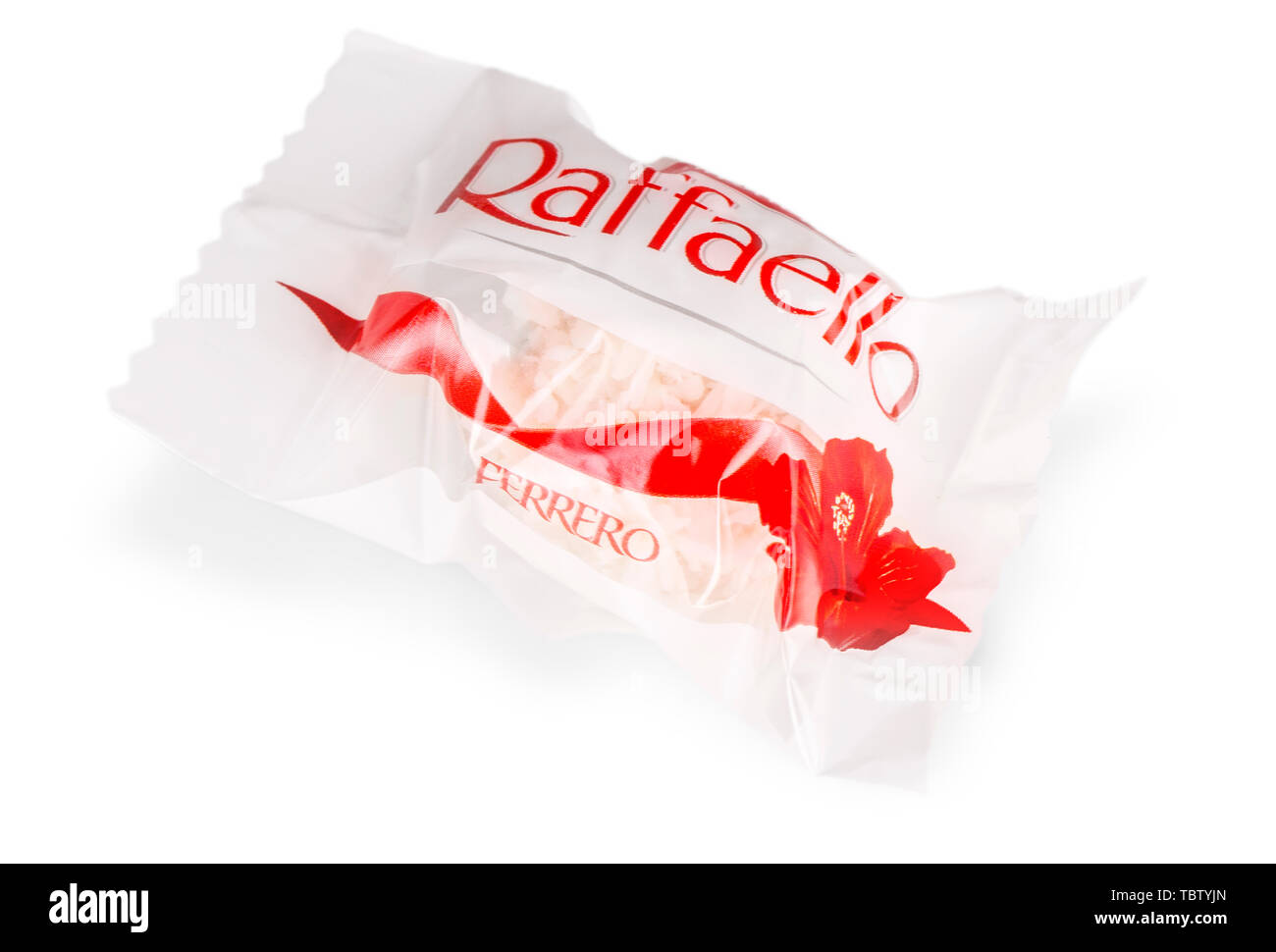 CHISINAU, MOLDOVA - January 20, 2018: Ferrero Raffaello in a separate ... CHISINAU, MOLDOVA - January 20, 2018: Ferrero Raffaello in a separate ...