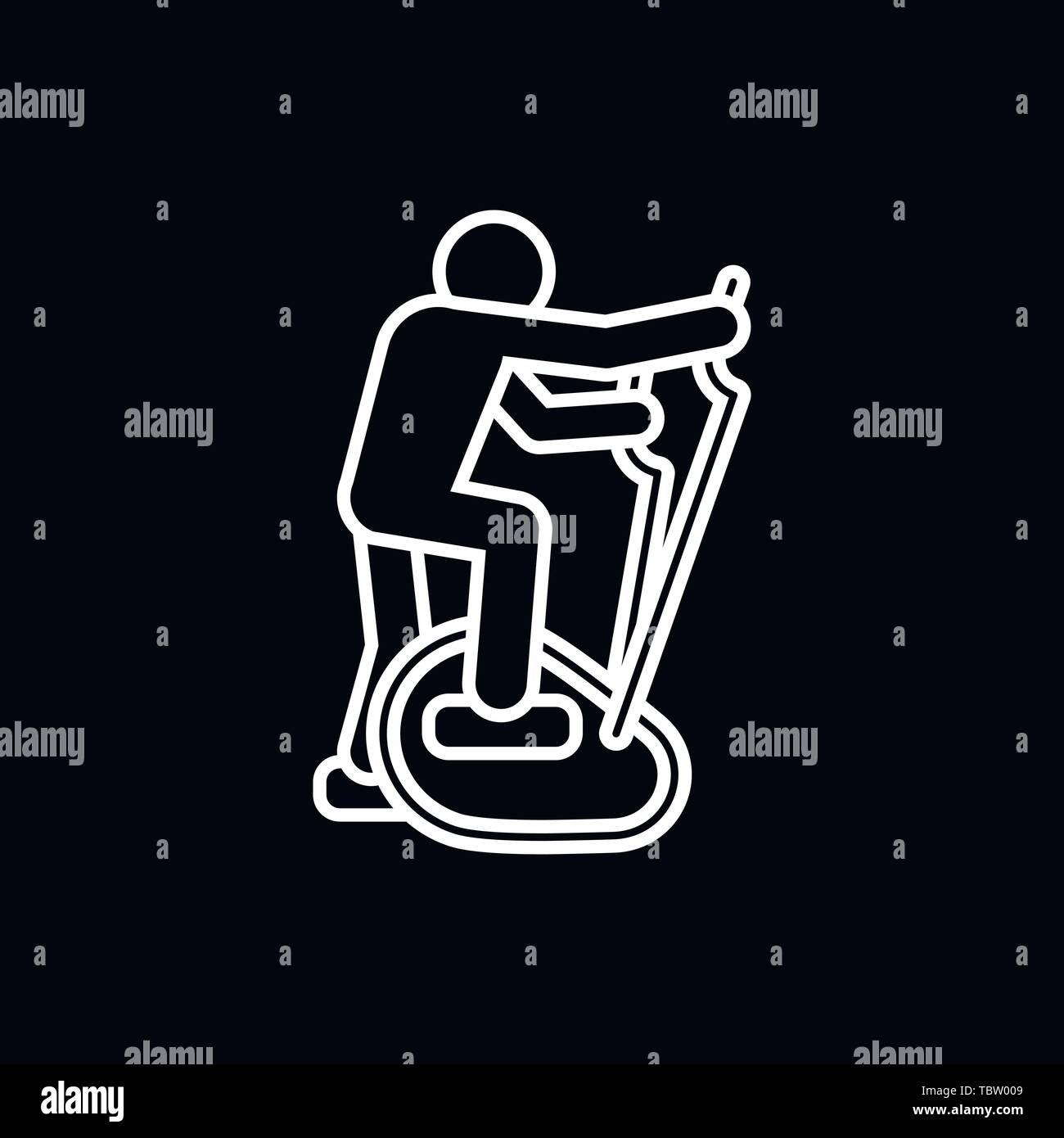 Elliptical exercise machine symbol hi-res stock photography and images ...