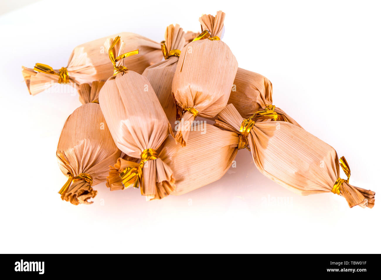 Wrapped candies or sweets on a white background Stock Photo - Alamy