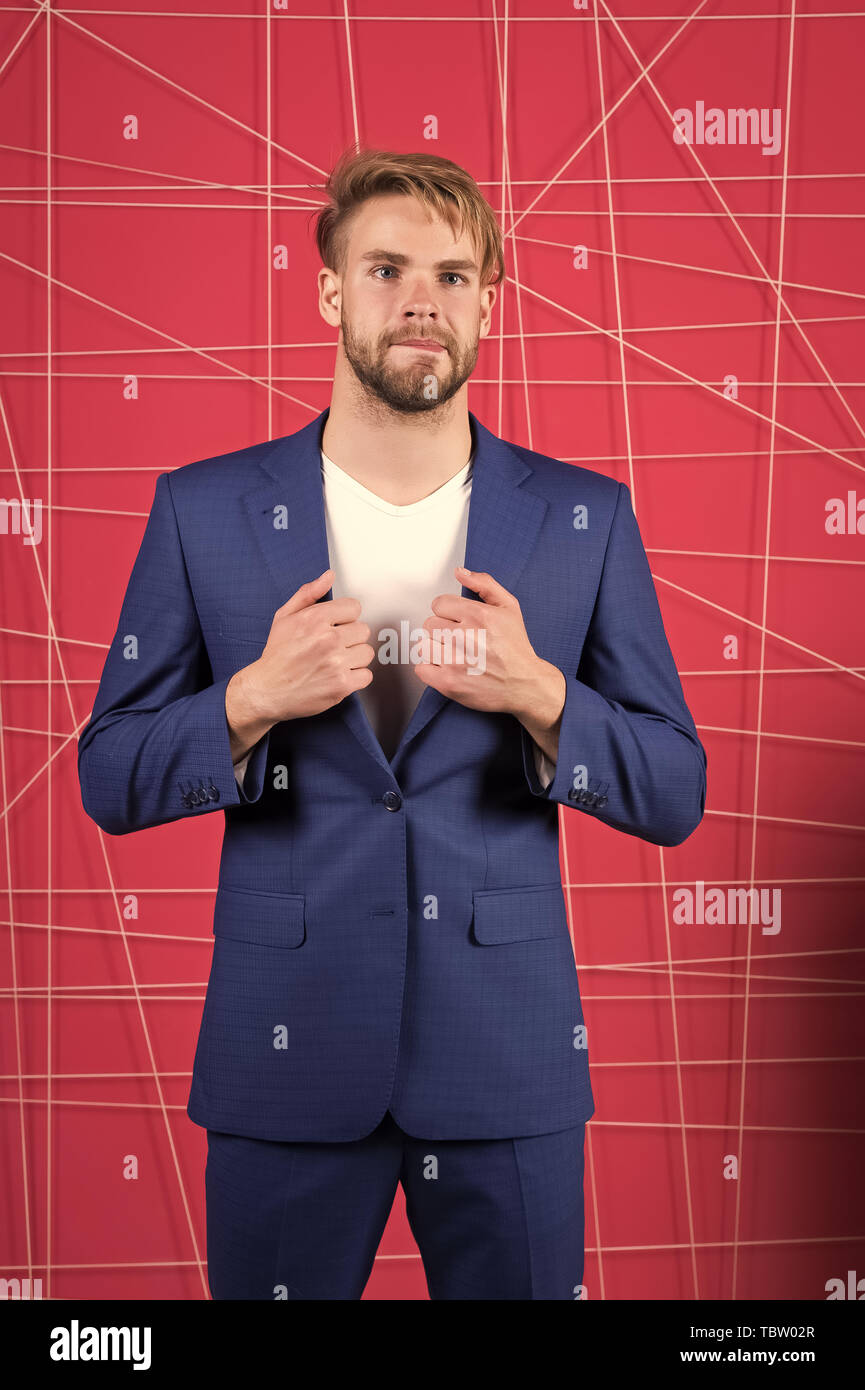 Man formal clothing looks handsome and confident. Proper outfit ...