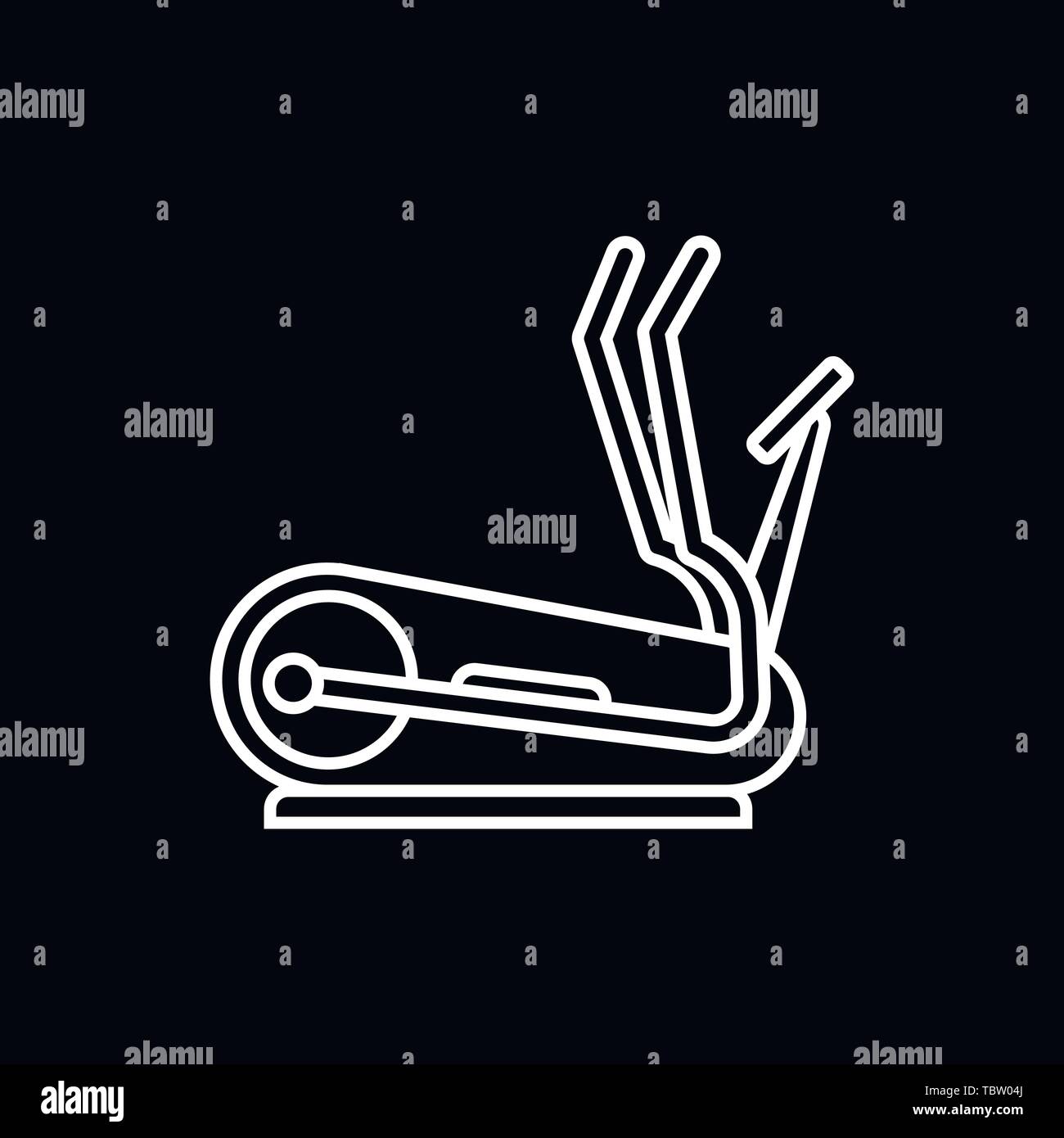 Elliptical machine gym icon, vector sign symbol Stock Vector Image ...