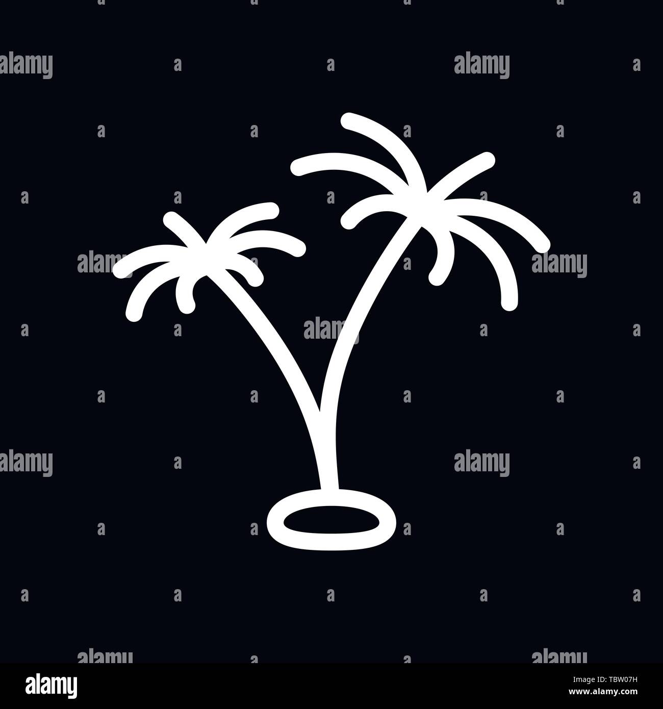 Coconut trees Icon vector sign symbol Stock Vector Image & Art - Alamy