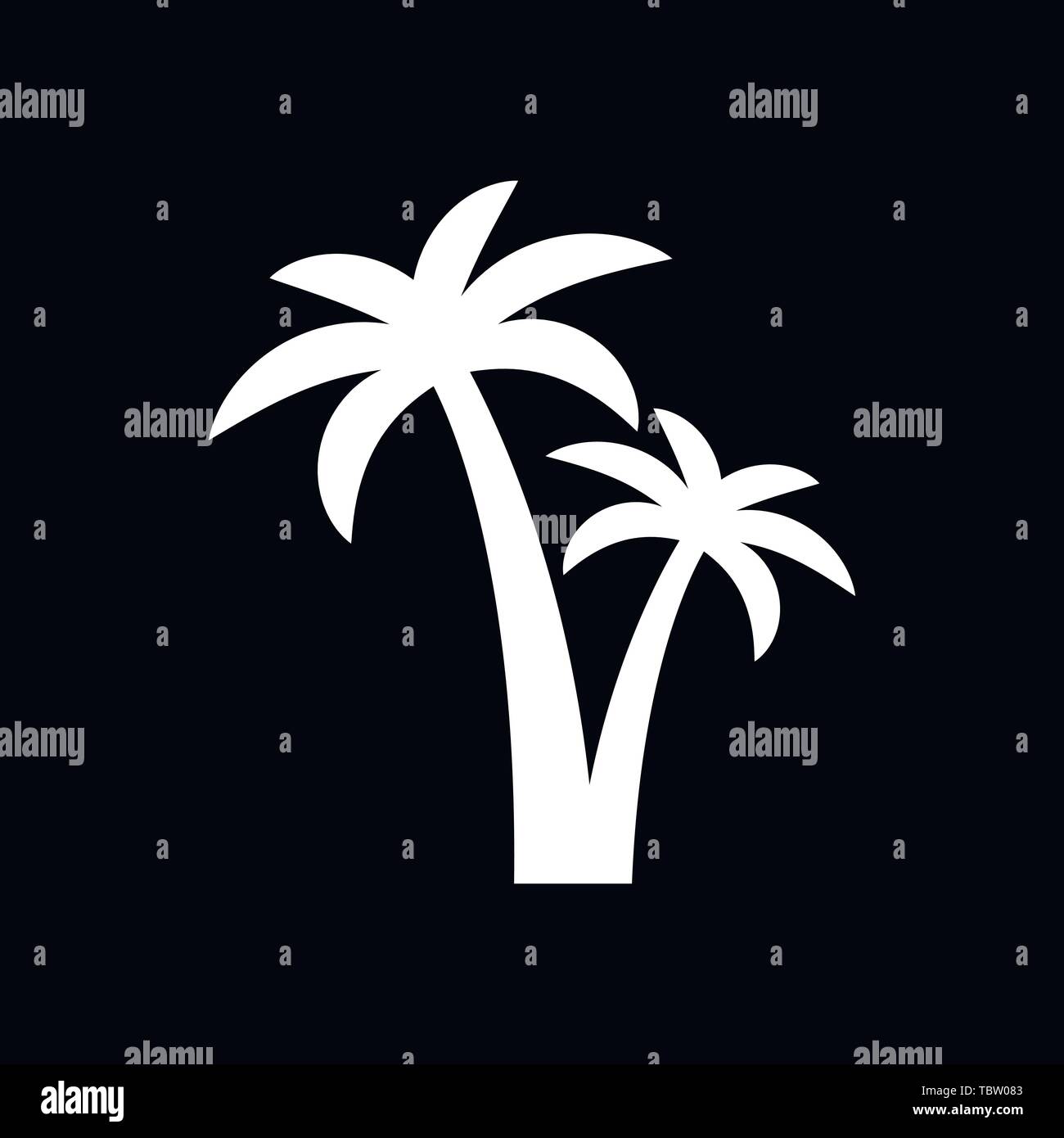 Coconut trees Icon vector sign symbol Stock Vector Image & Art - Alamy