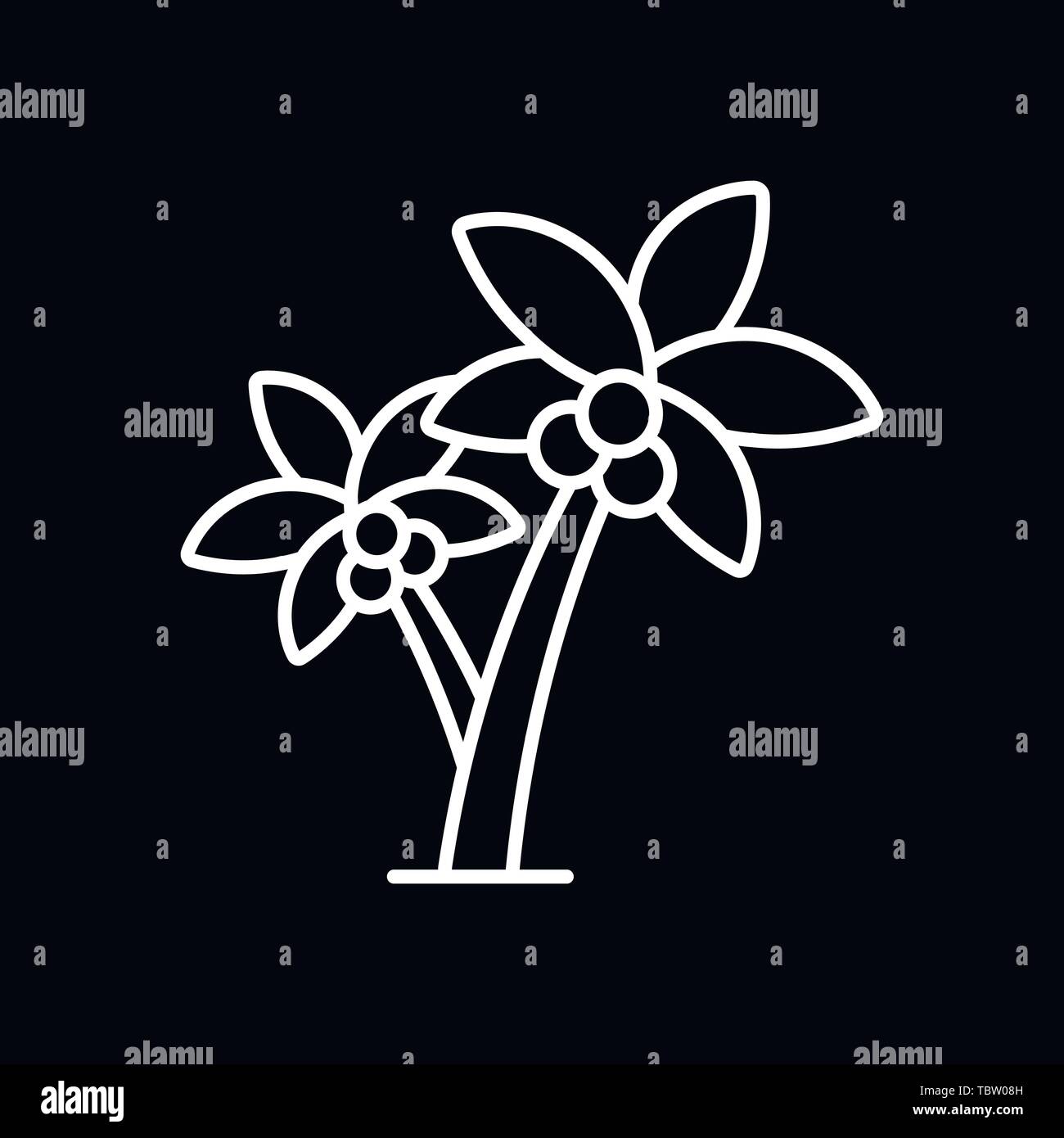 Coconut trees Icon vector sign symbol Stock Vector Image & Art - Alamy