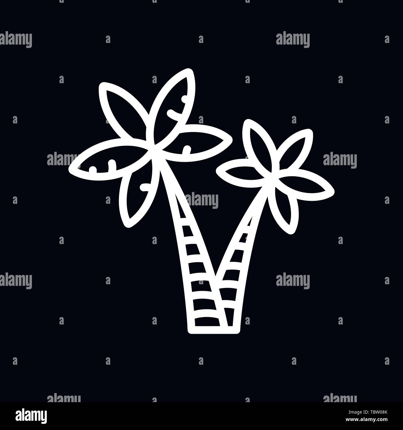 Coconut trees Icon vector sign symbol Stock Vector Image & Art - Alamy