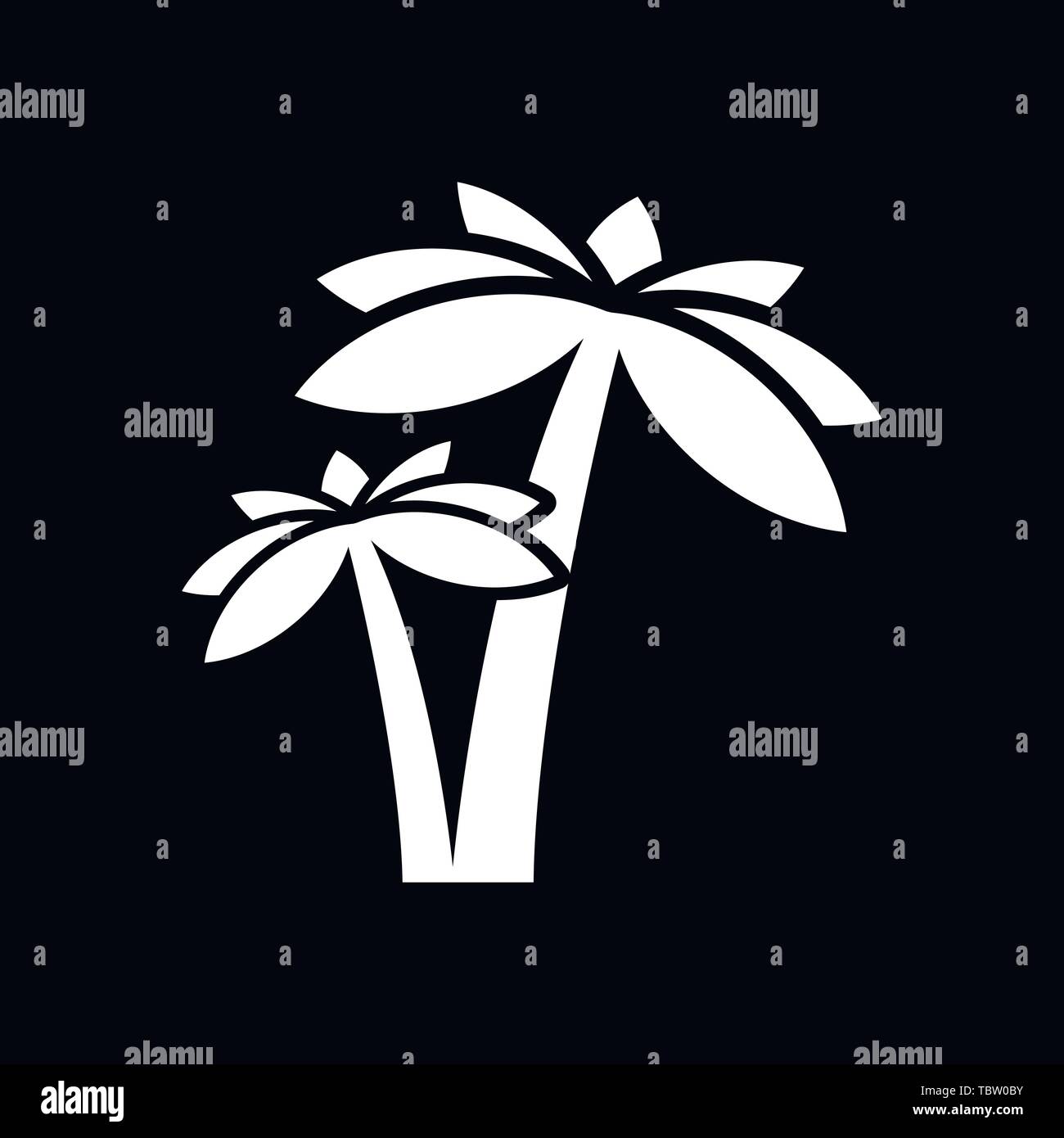 Coconut trees Icon vector sign symbol Stock Vector Image & Art - Alamy