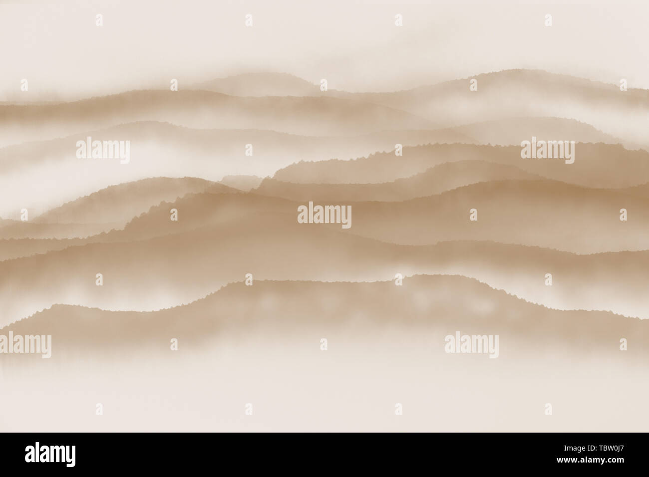 Chinese wind, ink landscape painting Stock Photo - Alamy