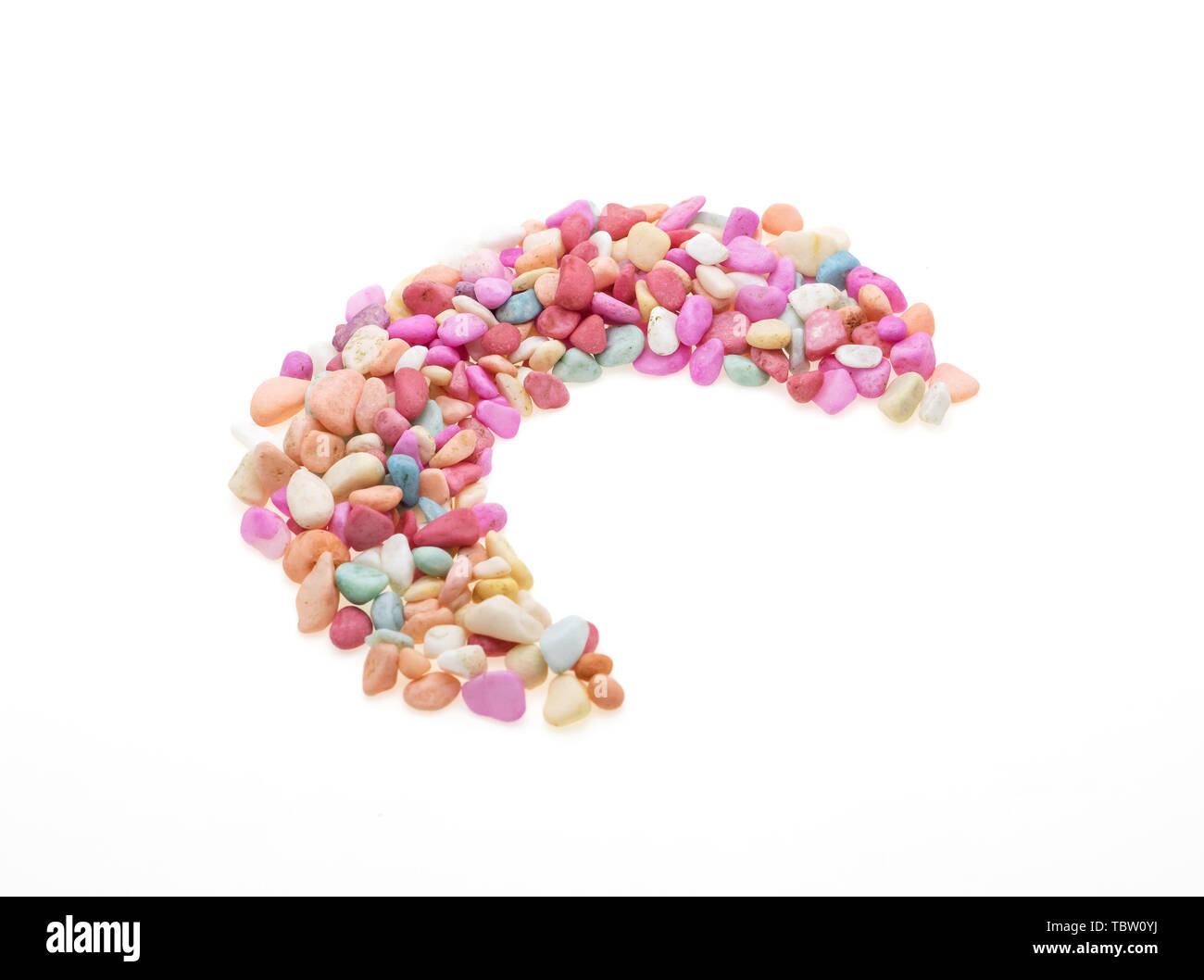 Stone in the shape of the moon Stock Photo - Alamy