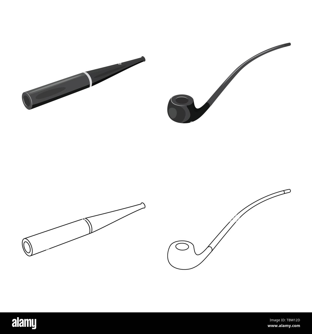 Vector illustration of refuse and stop sign. Set of refuse and habit ...