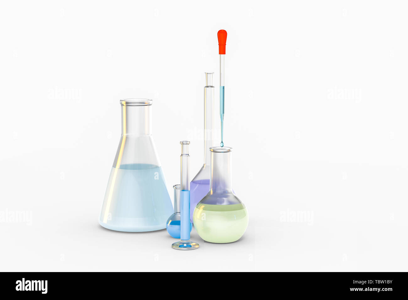 3D rendering, laboratory chemicals Stock Photo - Alamy