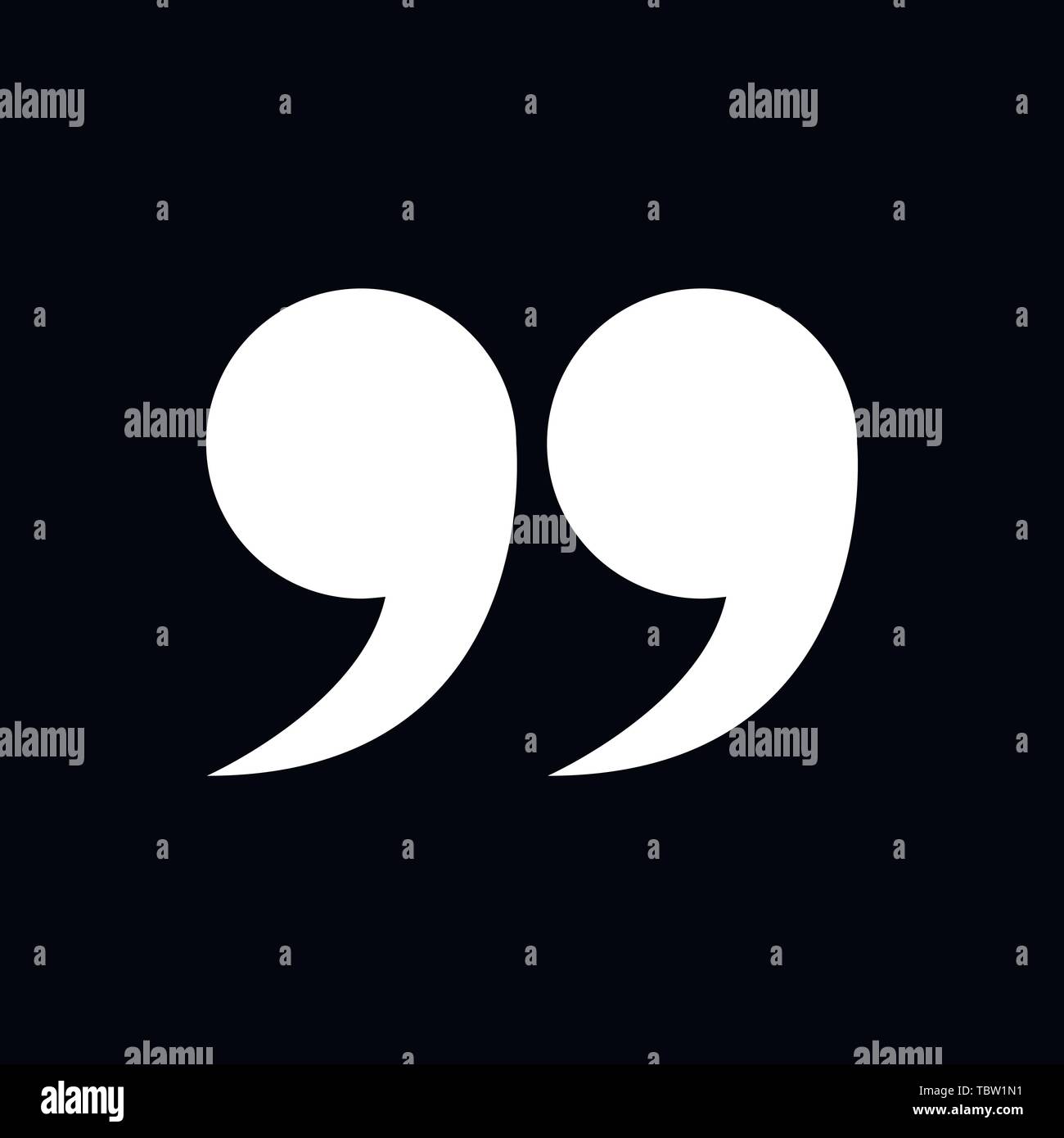 Quote icon vector sign symbol Stock Vector Image & Art - Alamy