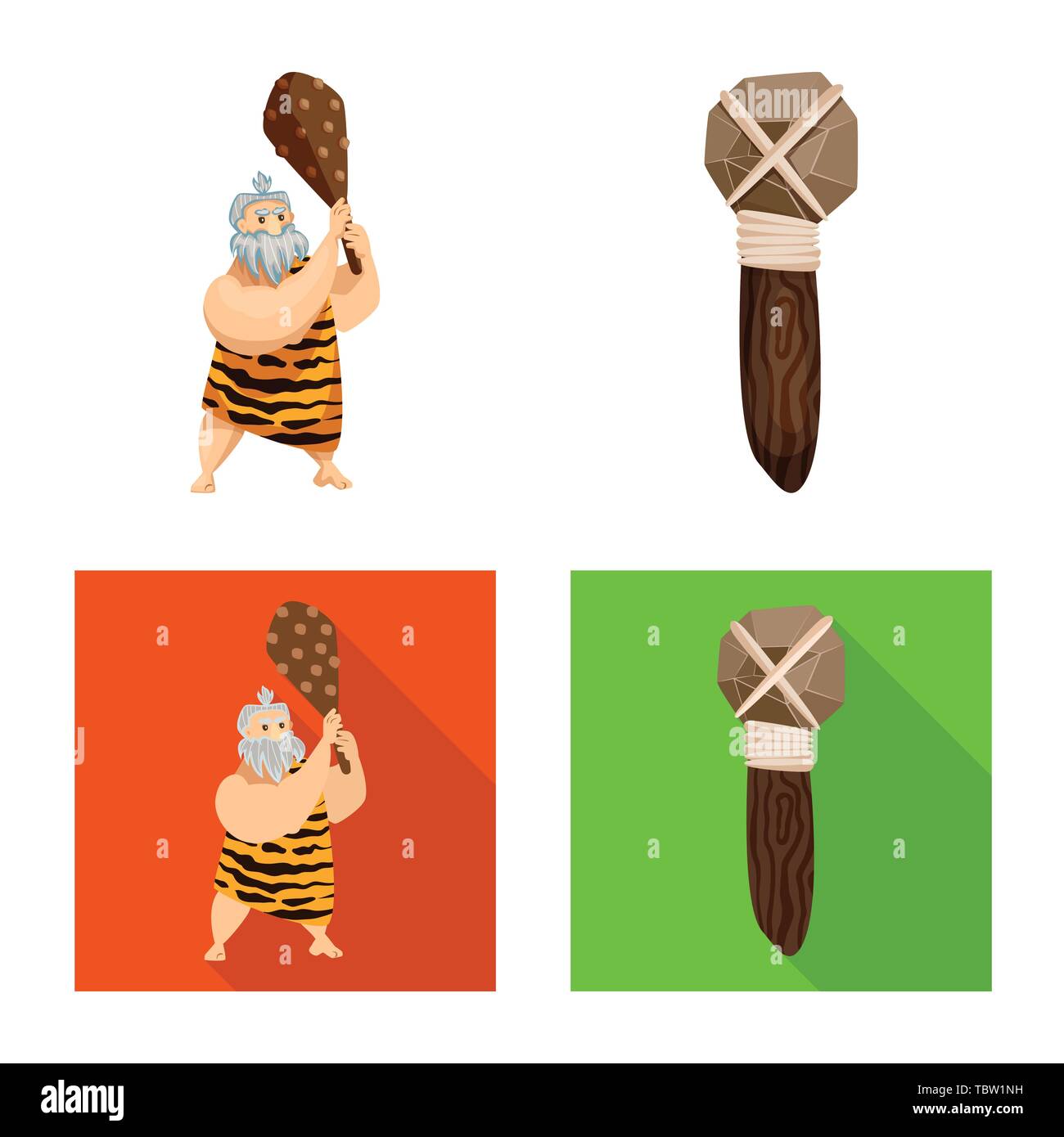 Vector design of evolution and prehistory symbol. Collection of ...