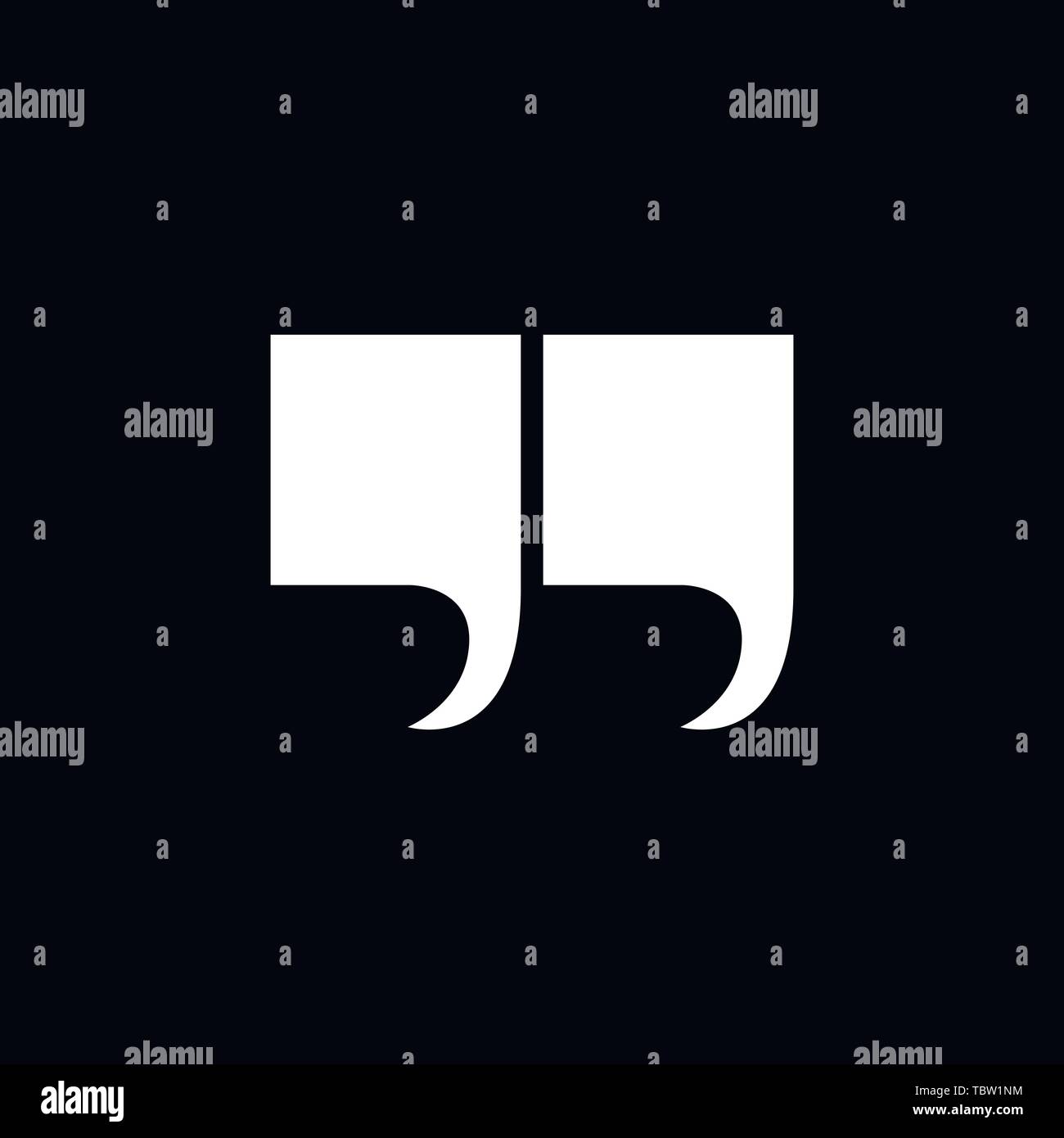 Quote icon vector sign symbol Stock Vector Image & Art - Alamy