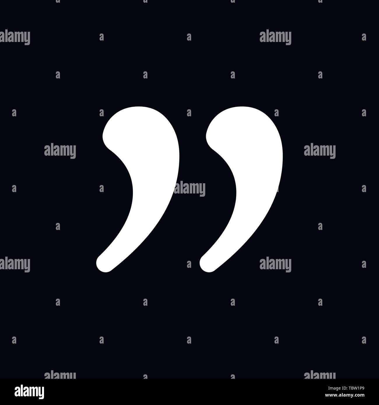 Quote icon vector sign symbol Stock Vector Image & Art - Alamy