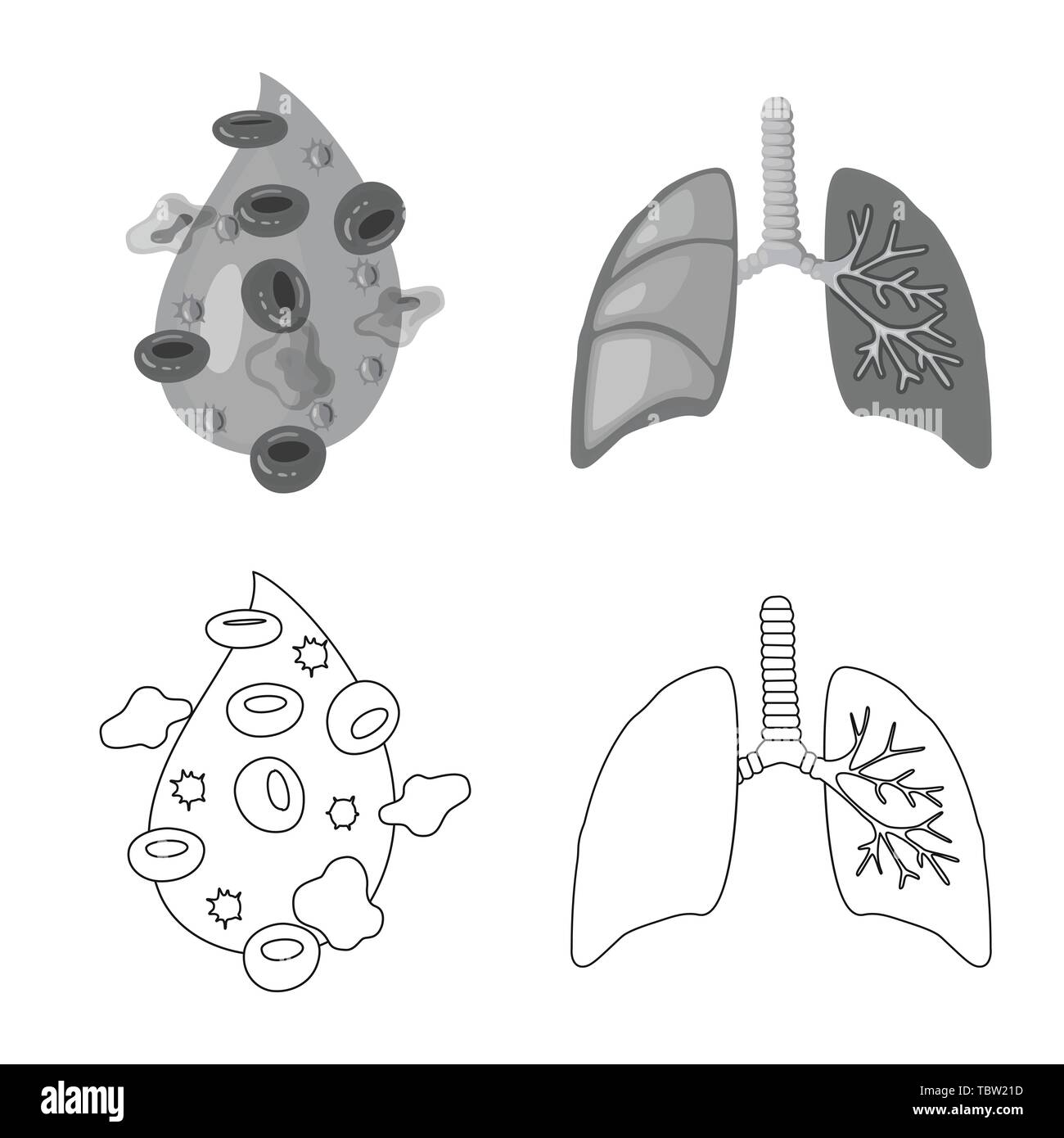 Vector design of biology and scientific logo. Collection of biology and ...