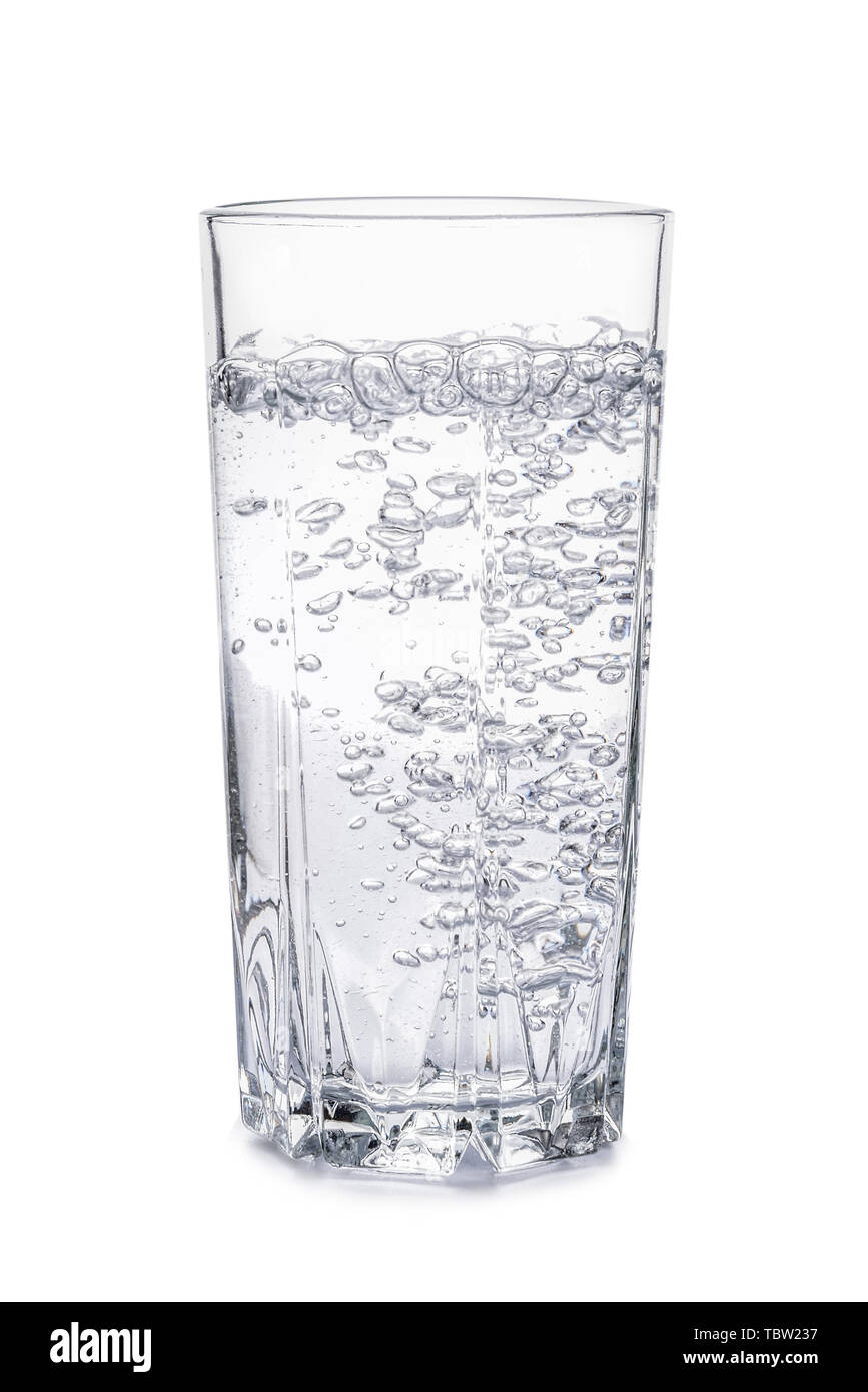 Glass of clean water on white background Stock Photo - Alamy