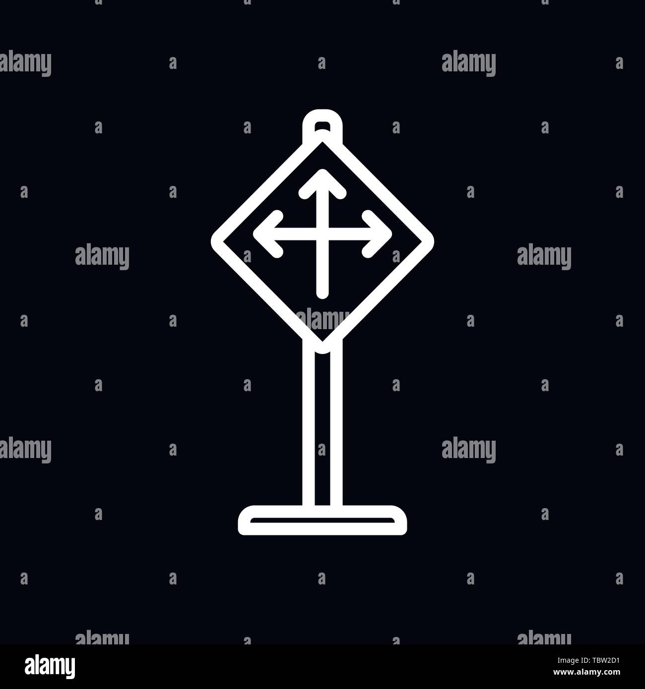Signpost icon vector sign symbol Stock Vector Image & Art - Alamy