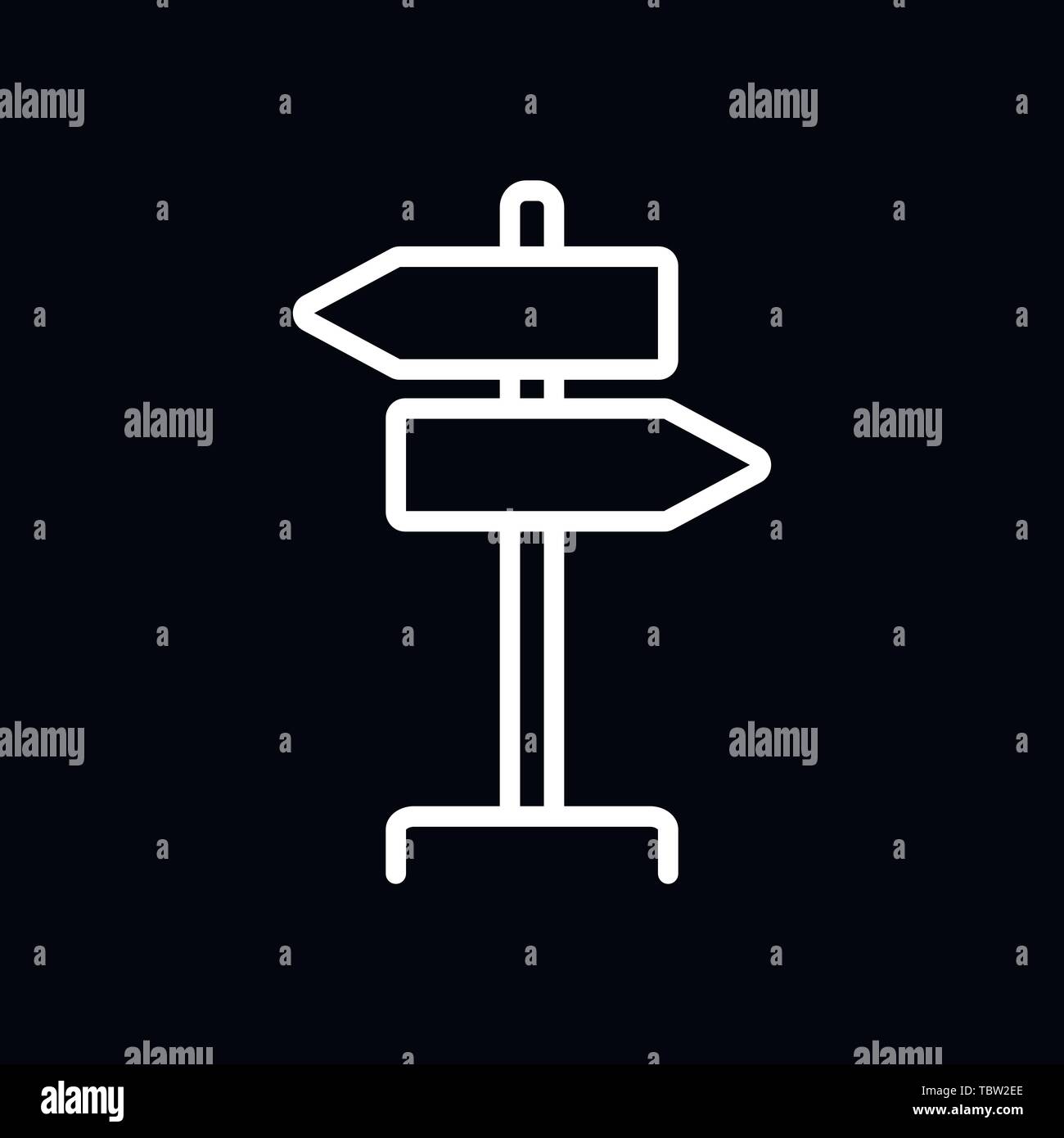 Signpost icon vector sign symbol Stock Vector Image & Art - Alamy