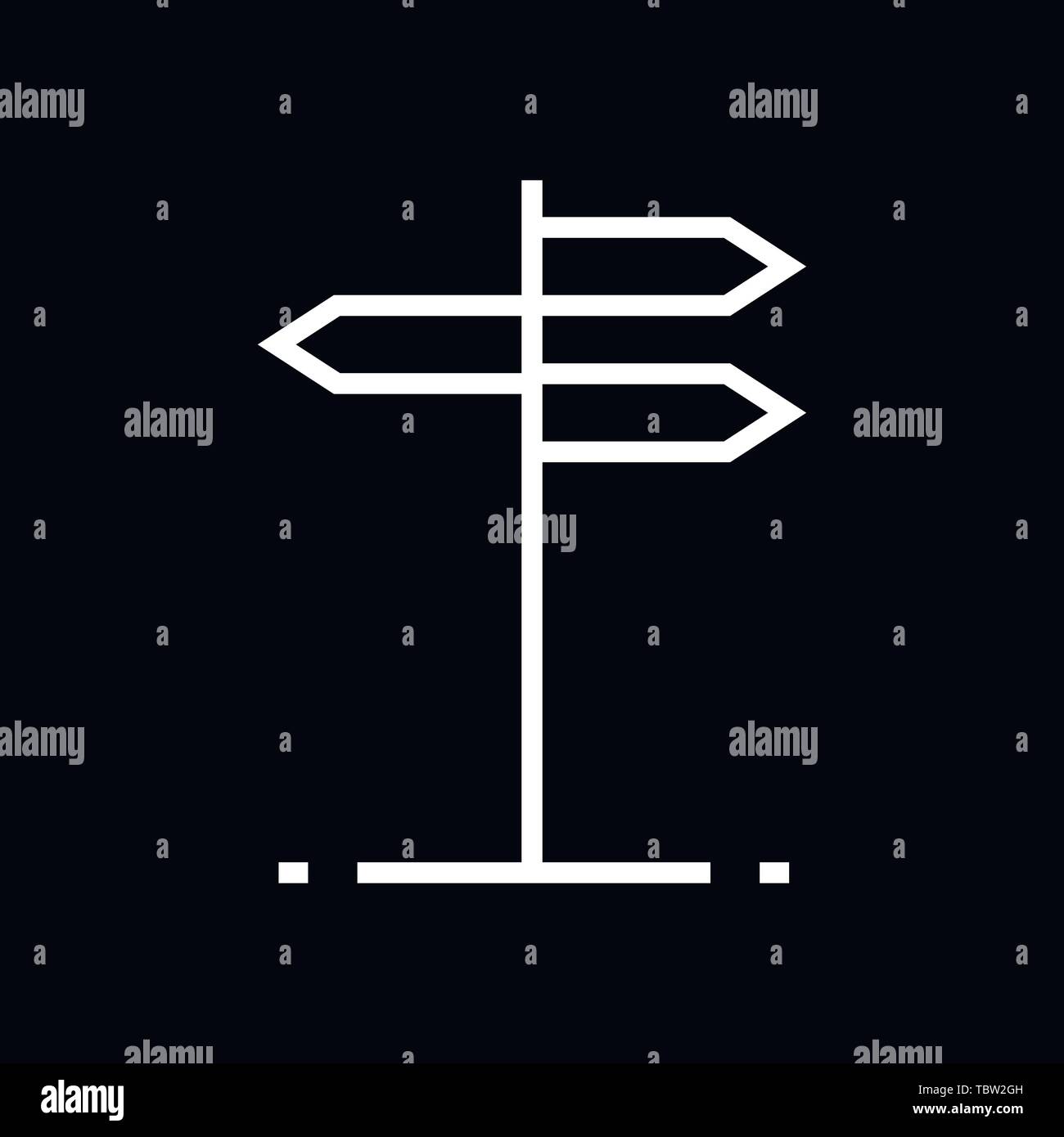 Signpost icon vector sign symbol Stock Vector Image & Art - Alamy