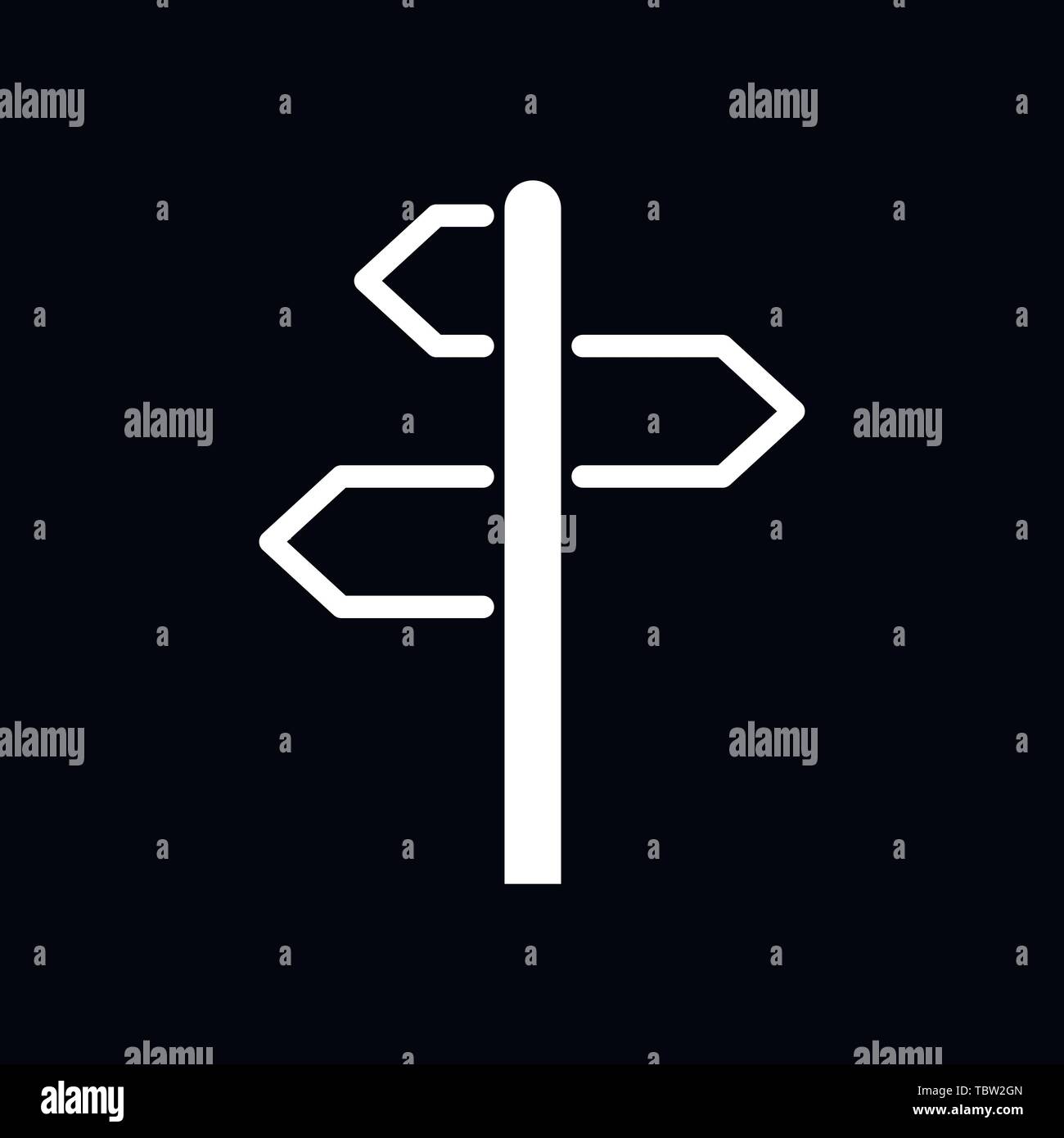 Signpost icon vector sign symbol Stock Vector Image & Art - Alamy