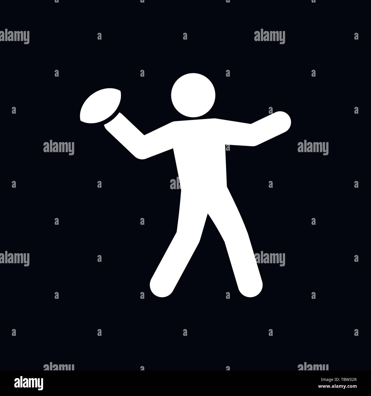 Rugby Icon vector sign symbol Stock Vector Image & Art - Alamy