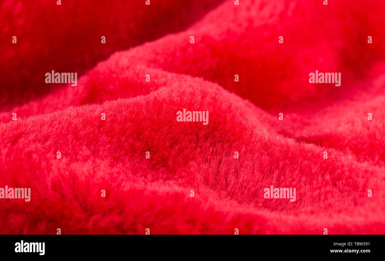 Red bright artificial fur, Faux fur background Stock Photo - Alamy