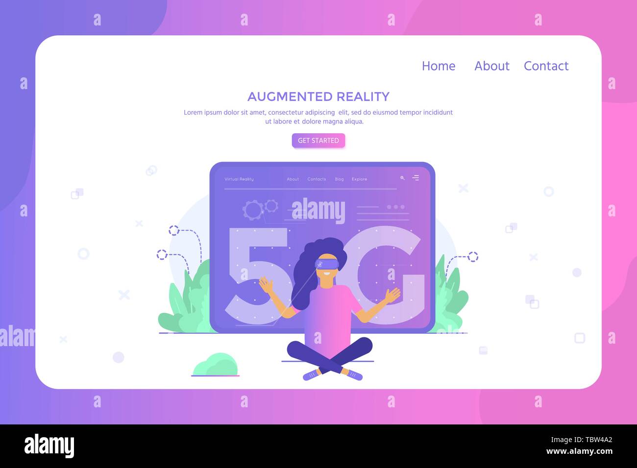 High-speed mobile 5G technology concept with characters. Communication wireless network systems ...