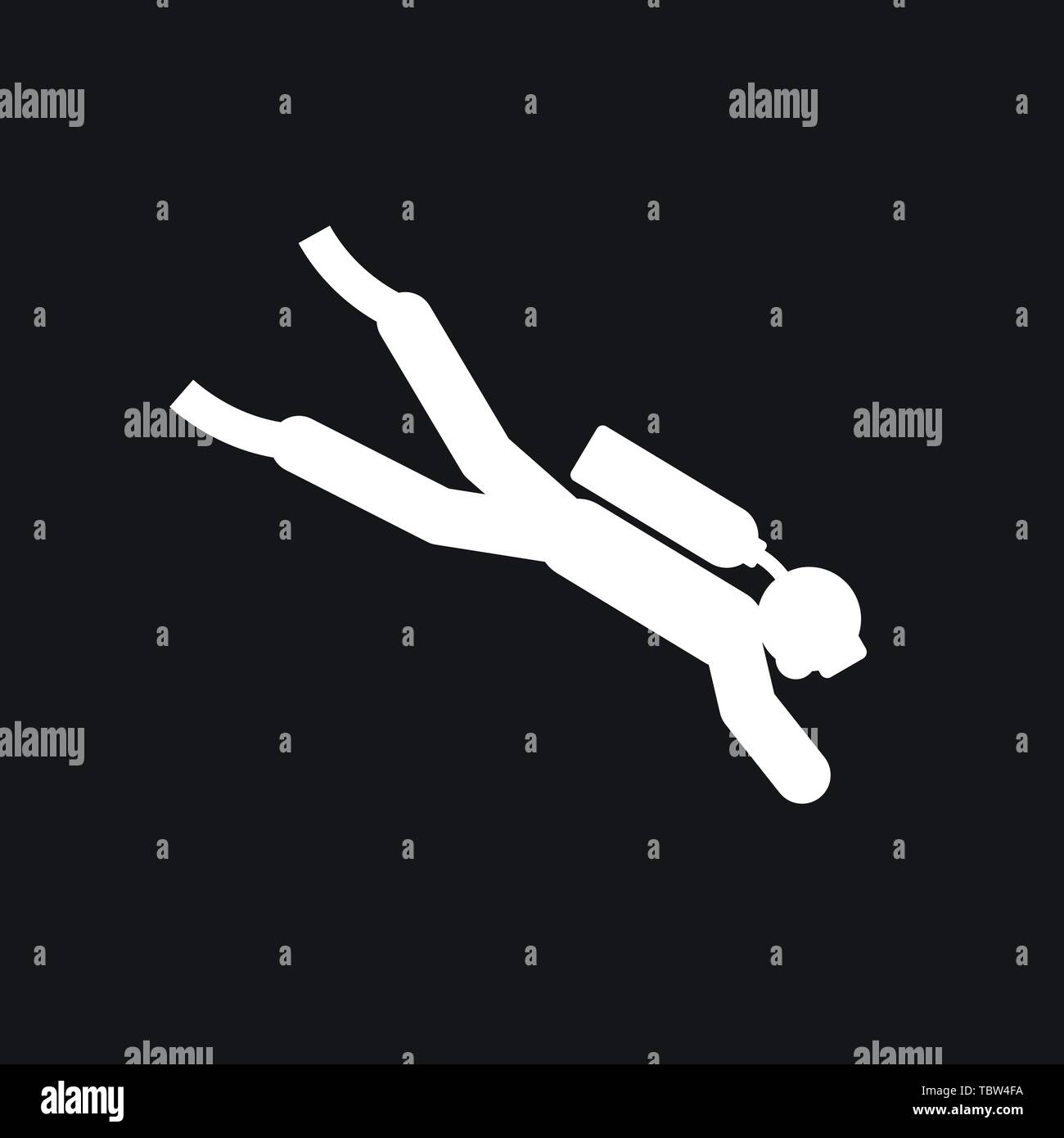 Scuba diver icon vector sign symbol Stock Vector Image & Art - Alamy