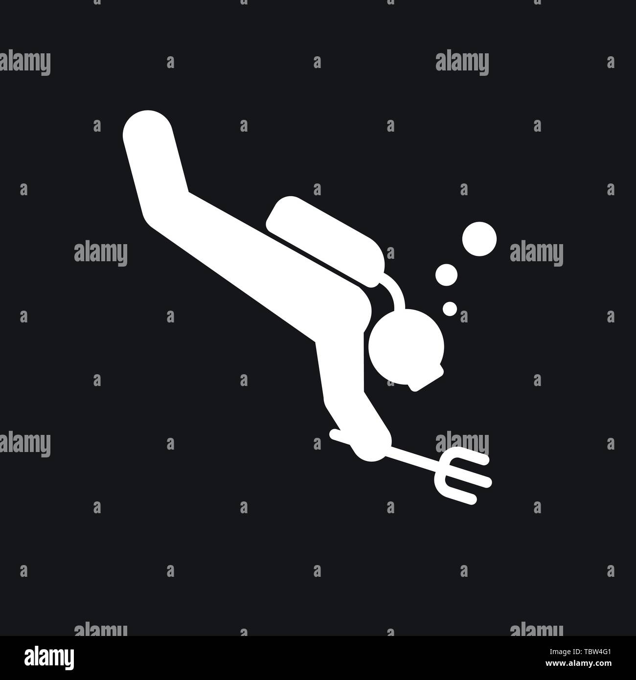 Scuba diver icon vector sign symbol Stock Vector Image & Art - Alamy