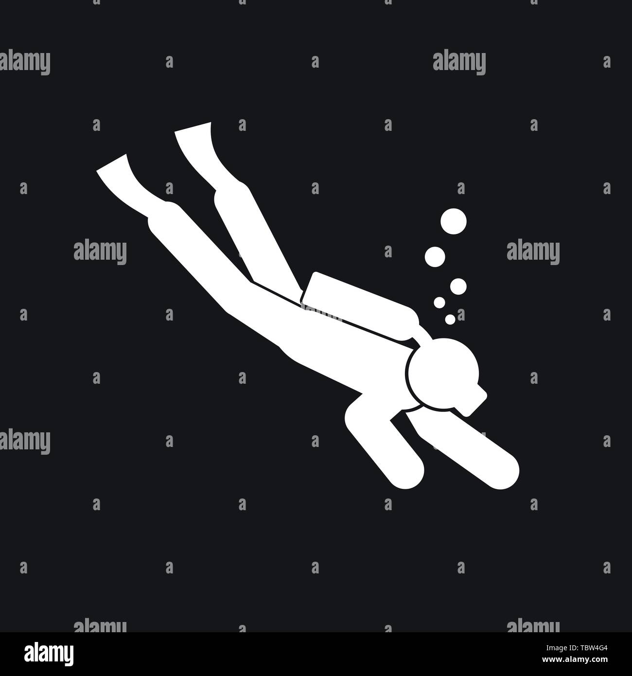 Scuba diver icon vector sign symbol Stock Vector Image & Art - Alamy