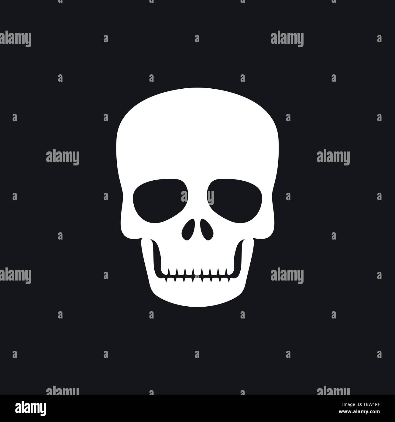 Skull icon vector sign symbol Stock Vector Image & Art - Alamy