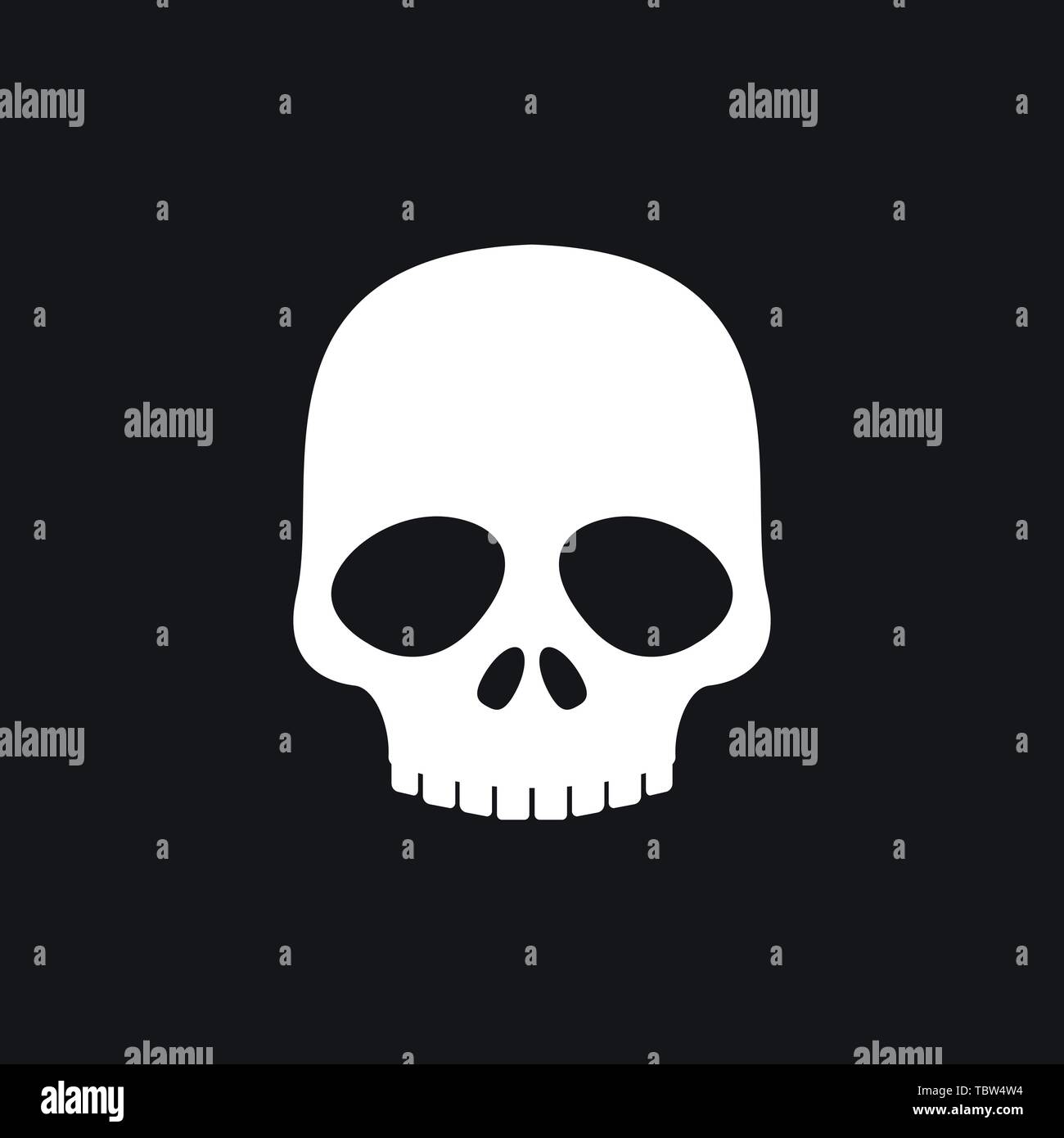 Skull icon vector sign symbol Stock Vector Image & Art - Alamy
