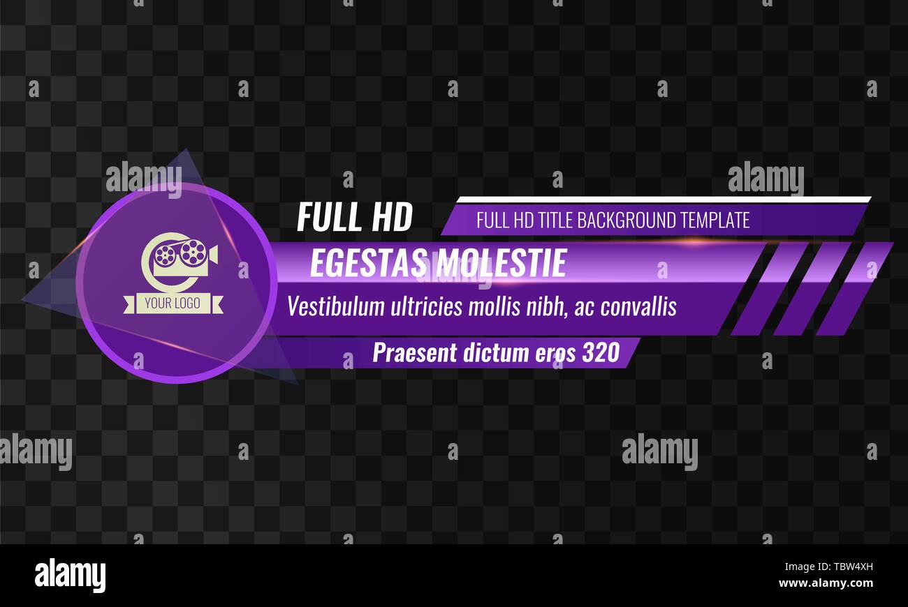 Unique Video headline title or lower third template. Vector ...