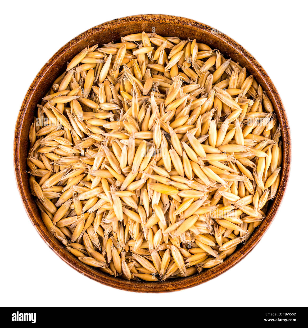 Oat ears stems in cup on a white background Stock Photo - Alamy
