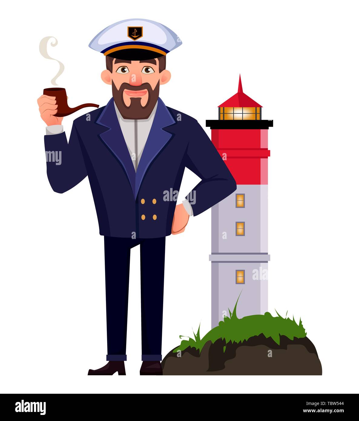 Man in the lighthouse Stock Vector Images - Alamy