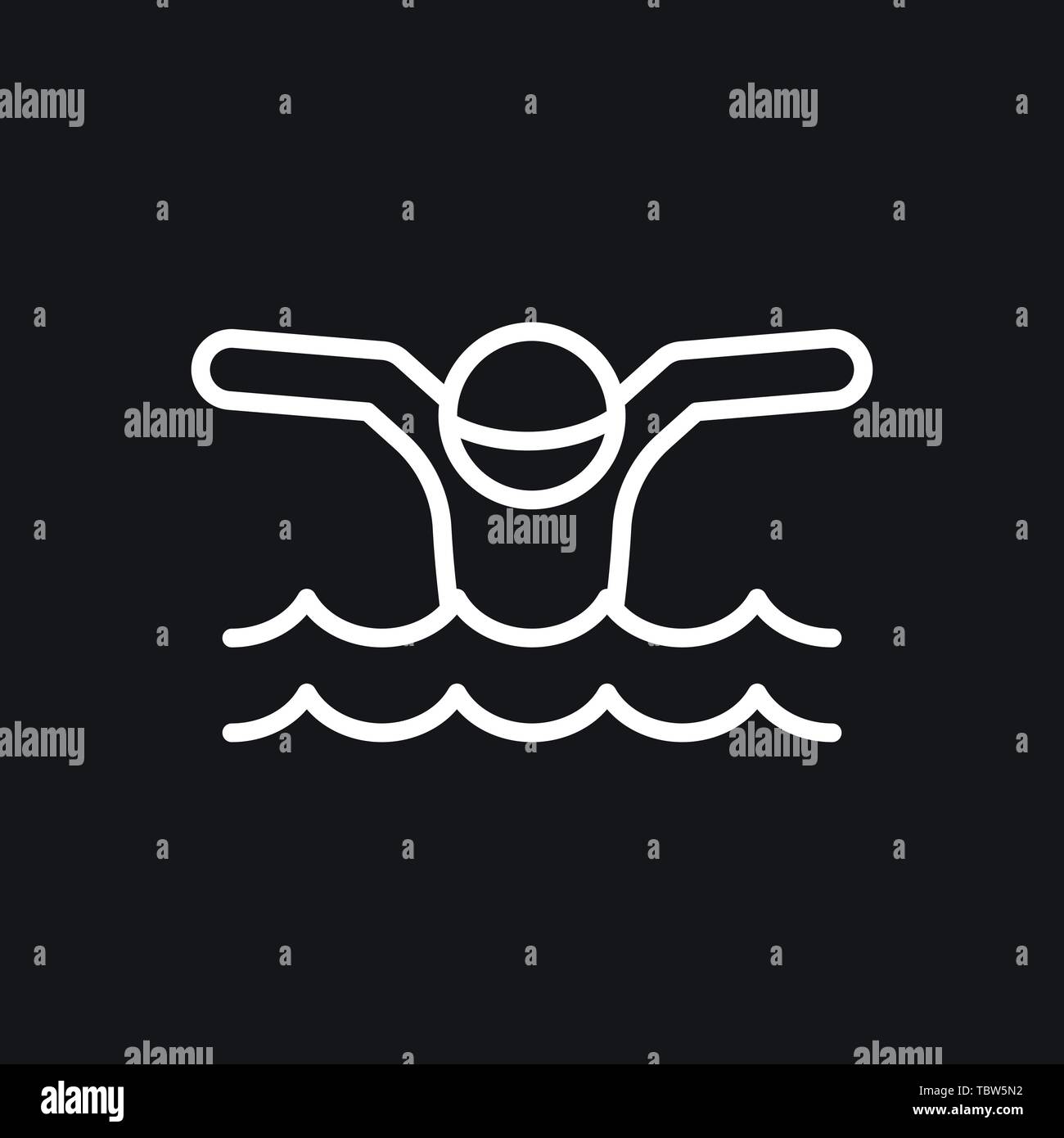 Swimming icon vector sign symbol Stock Vector Image & Art - Alamy