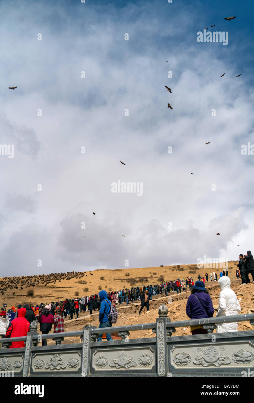 Seda sky burial platform Stock Photo - Alamy