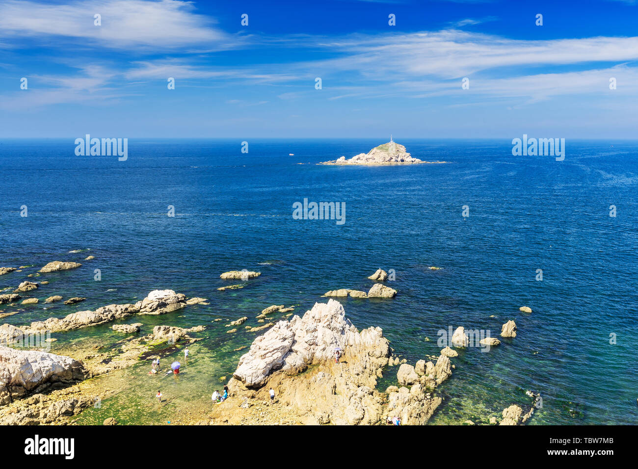 The blue sea Stock Photo - Alamy