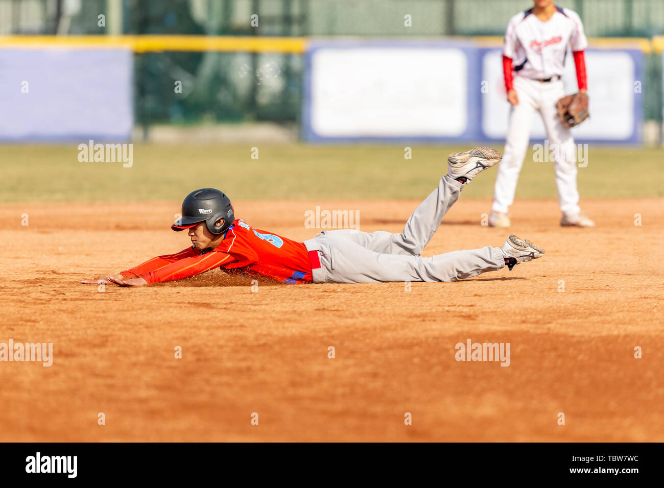 Infielders teamwork hi-res stock photography and images - Alamy