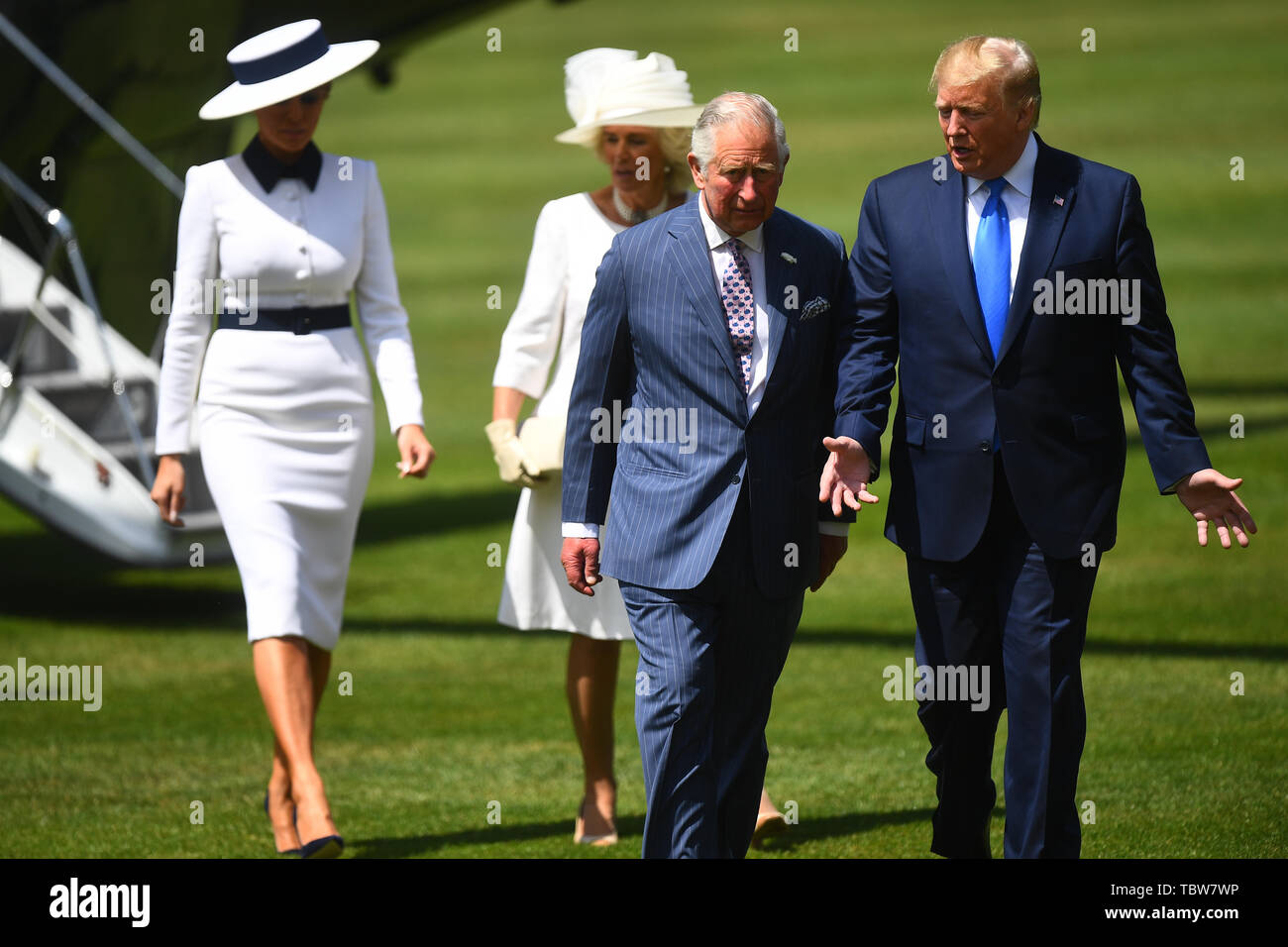 (left to right) US President Donald Trump and the Prince of Wales ...