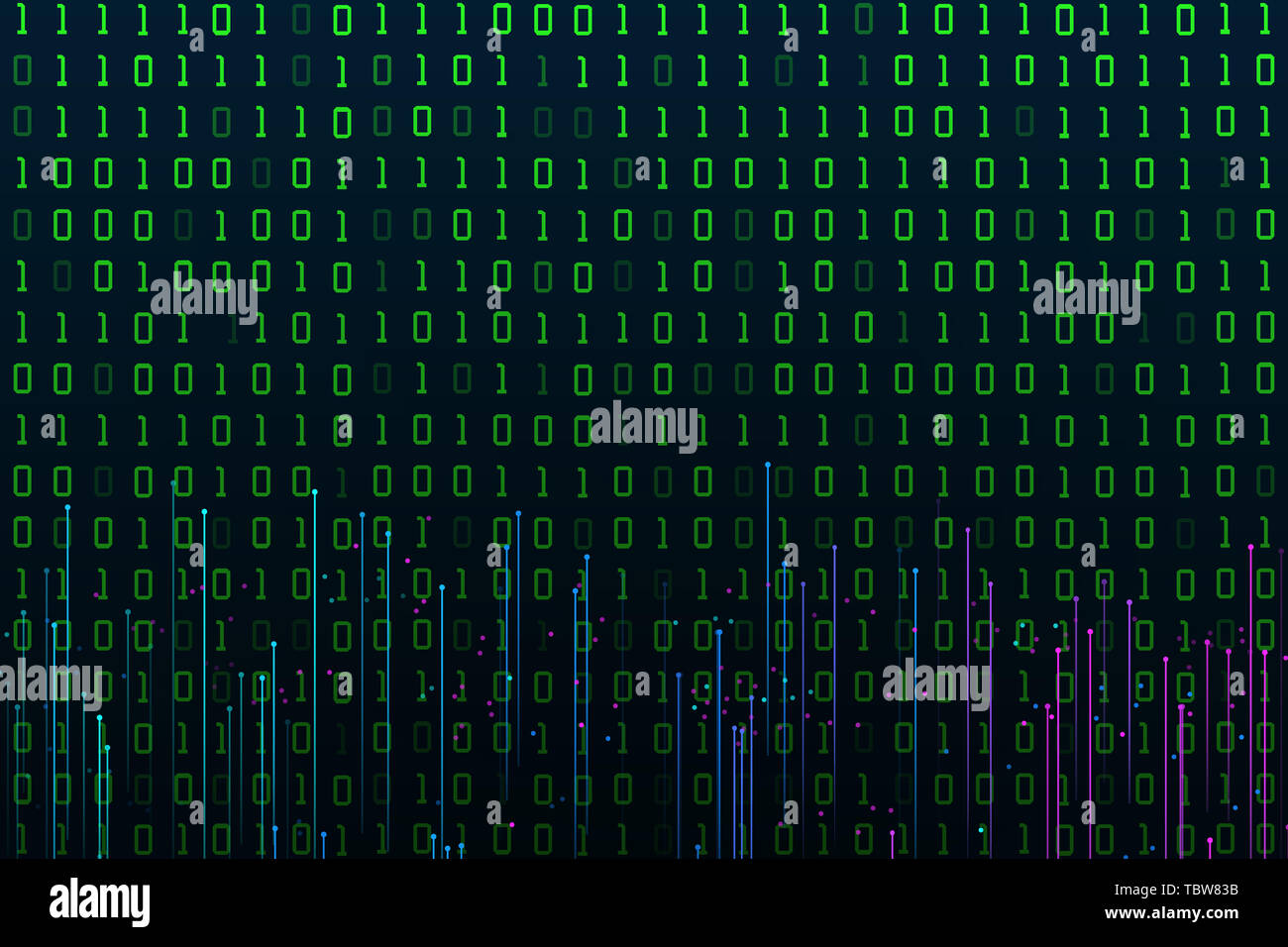 Digital matrix background for binary codes 0 and 1 Stock Photo - Alamy
