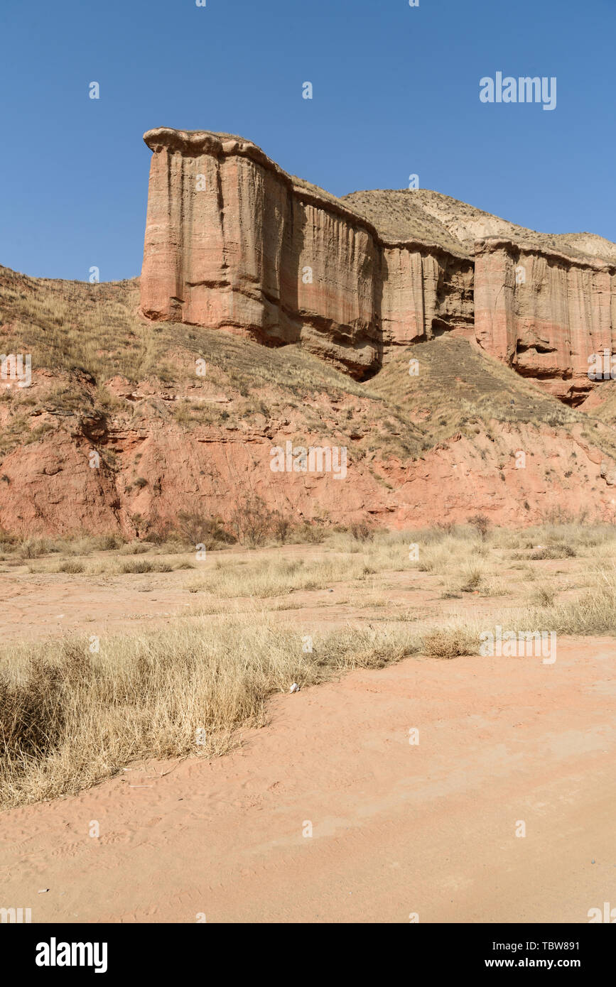 Danxia Landform of Loess Plateau Stock Photo - Alamy