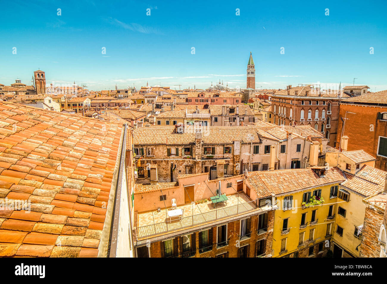 Breathtaking view of the roofs of cityscape of Venice Stock Photo - Alamy