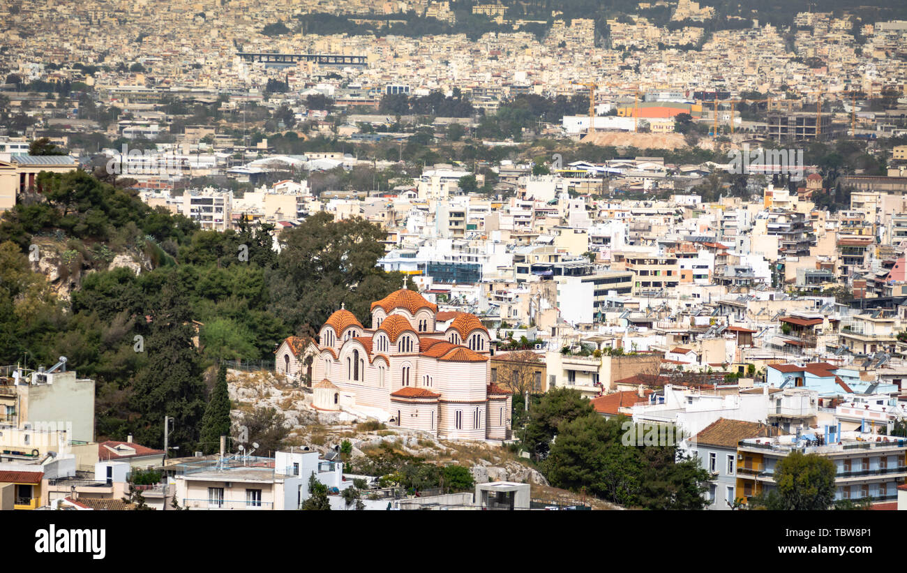panoramic view of Athens city Stock Photo - Alamy