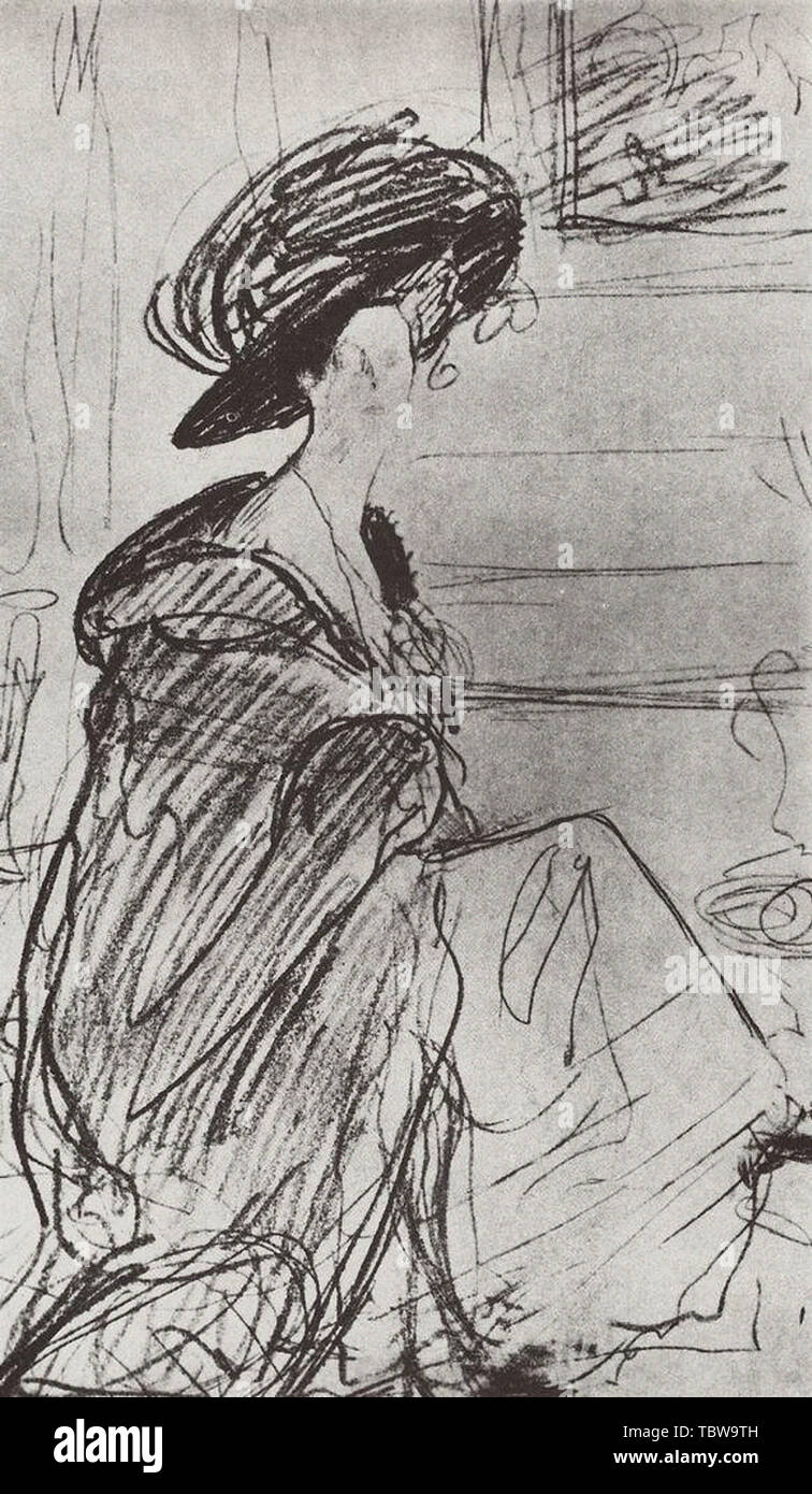 Valentin Serov - Portrait Princess Olg Orlov 1910 Stock Photo - Alamy